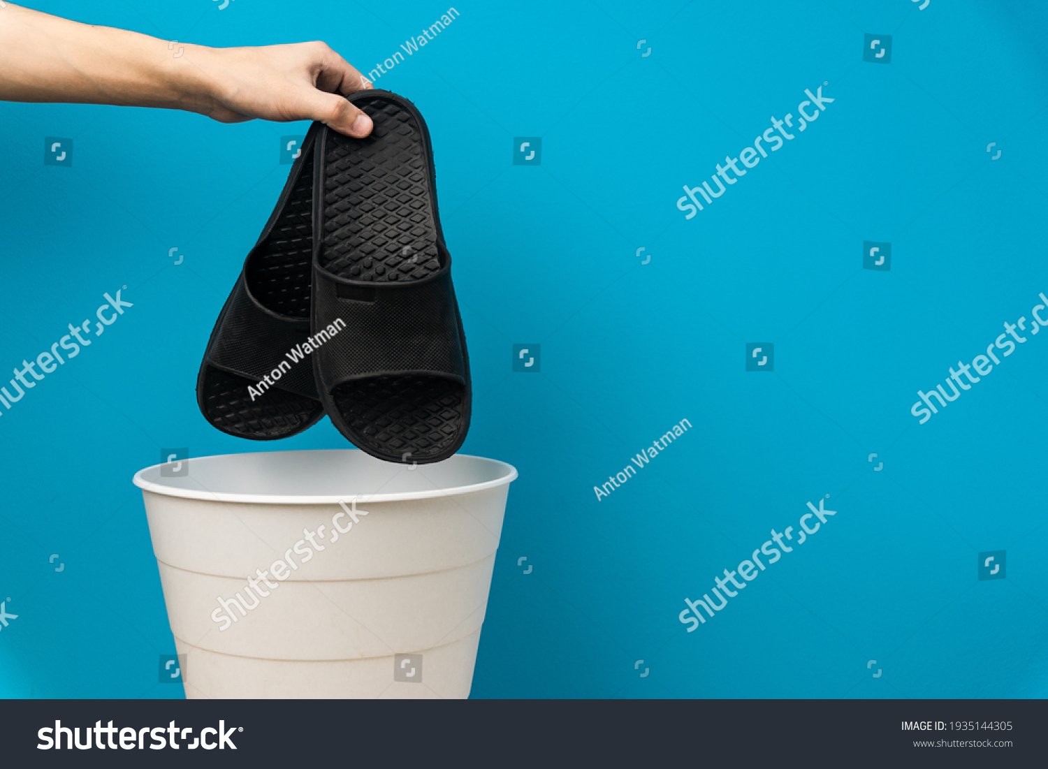 Slipper Thrown Into Trash Disposal Recycling Stock Photo 1935144305 ... Slipper Thrown Into Trash Disposal Recycling Stock Photo 1935144305 ...