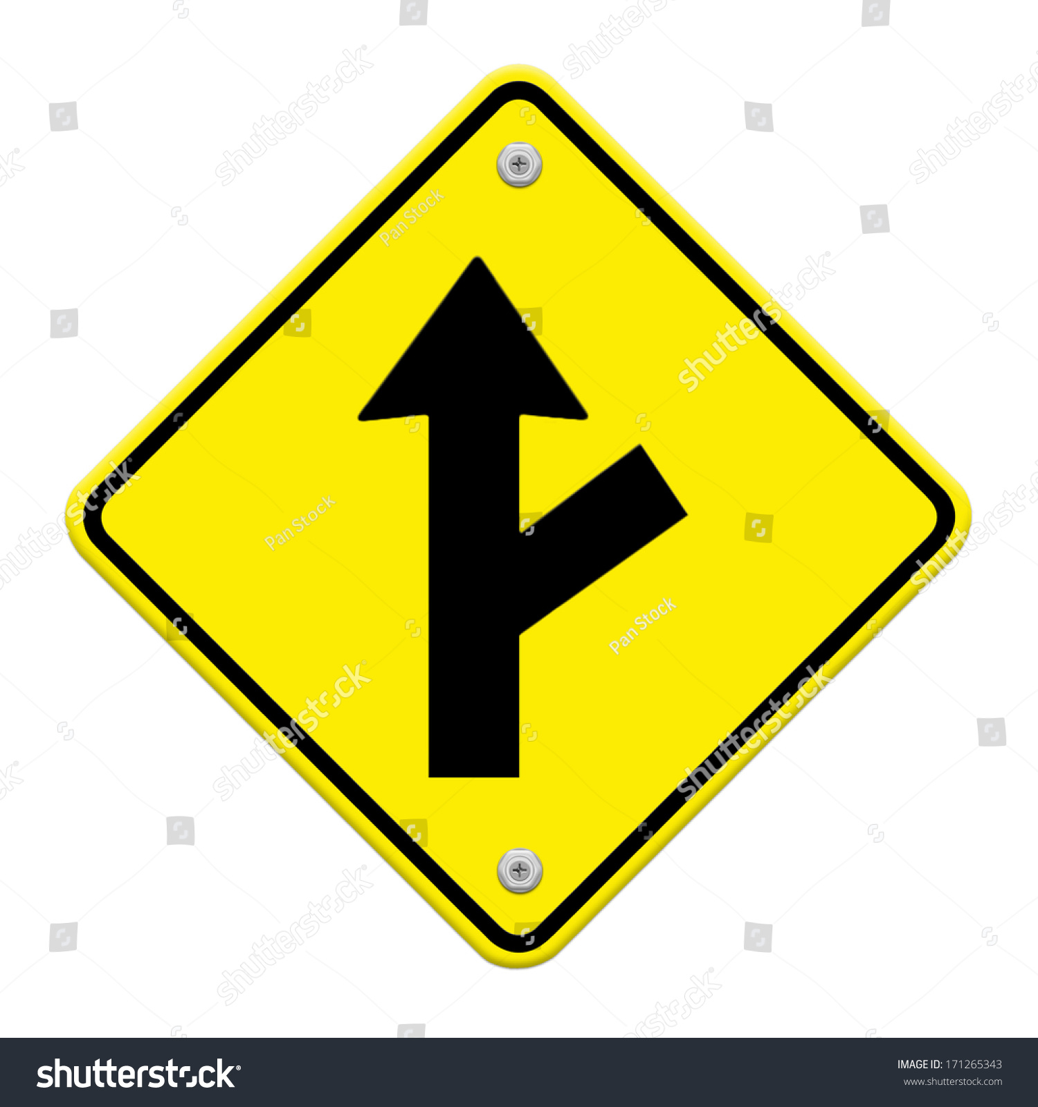 Three Intersection Sign Stock Illustration 171265343 | Shutterstock