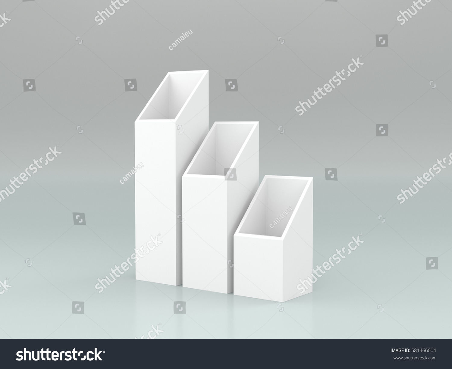 Three Module Stand Display 3d Rendering Stock Illustration 581466004