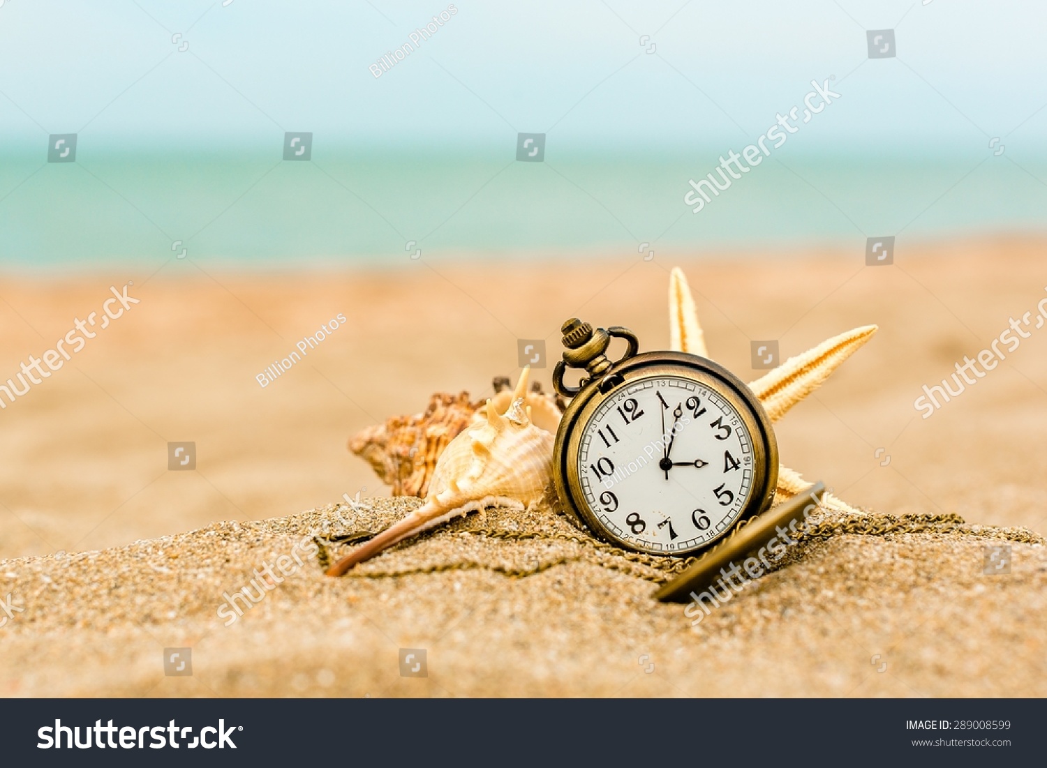 Time Clock Beach Stock Photo (Edit Now) 289008599