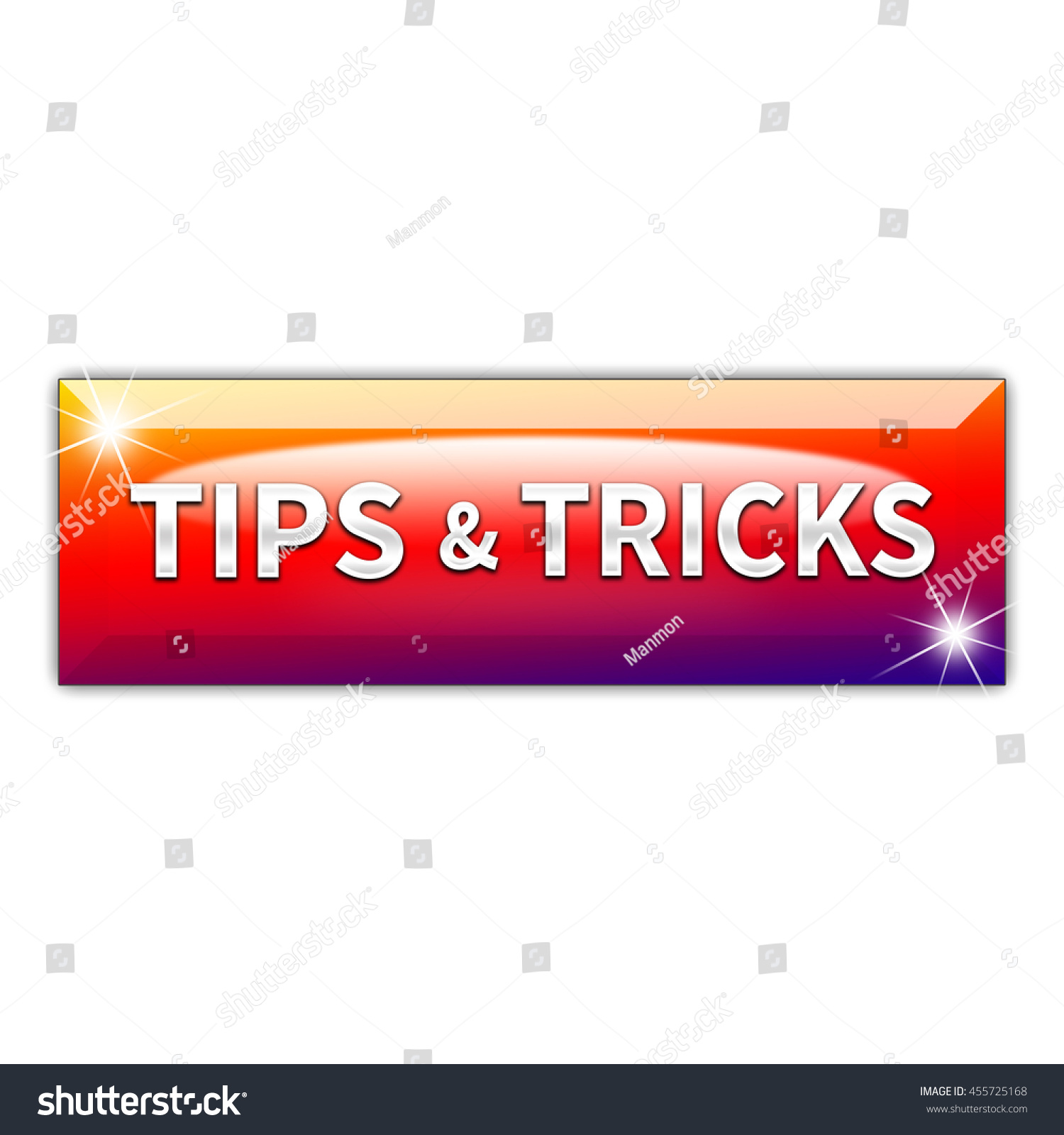 Tips Button Isolated On White Background Stock Illustration 455725168 ...