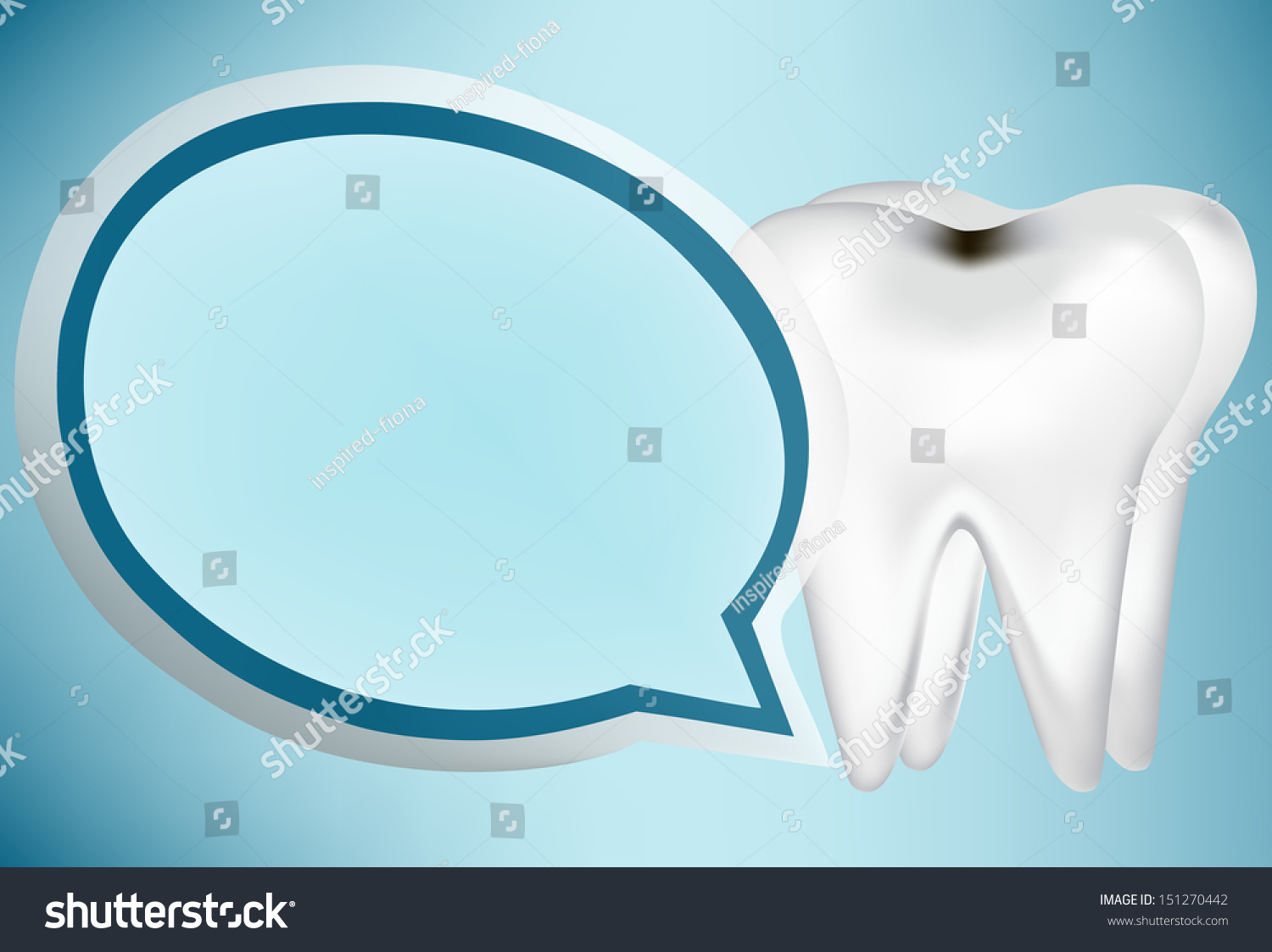 Tooth Design Element Message Window Bitmap Stock Illustration 151270442