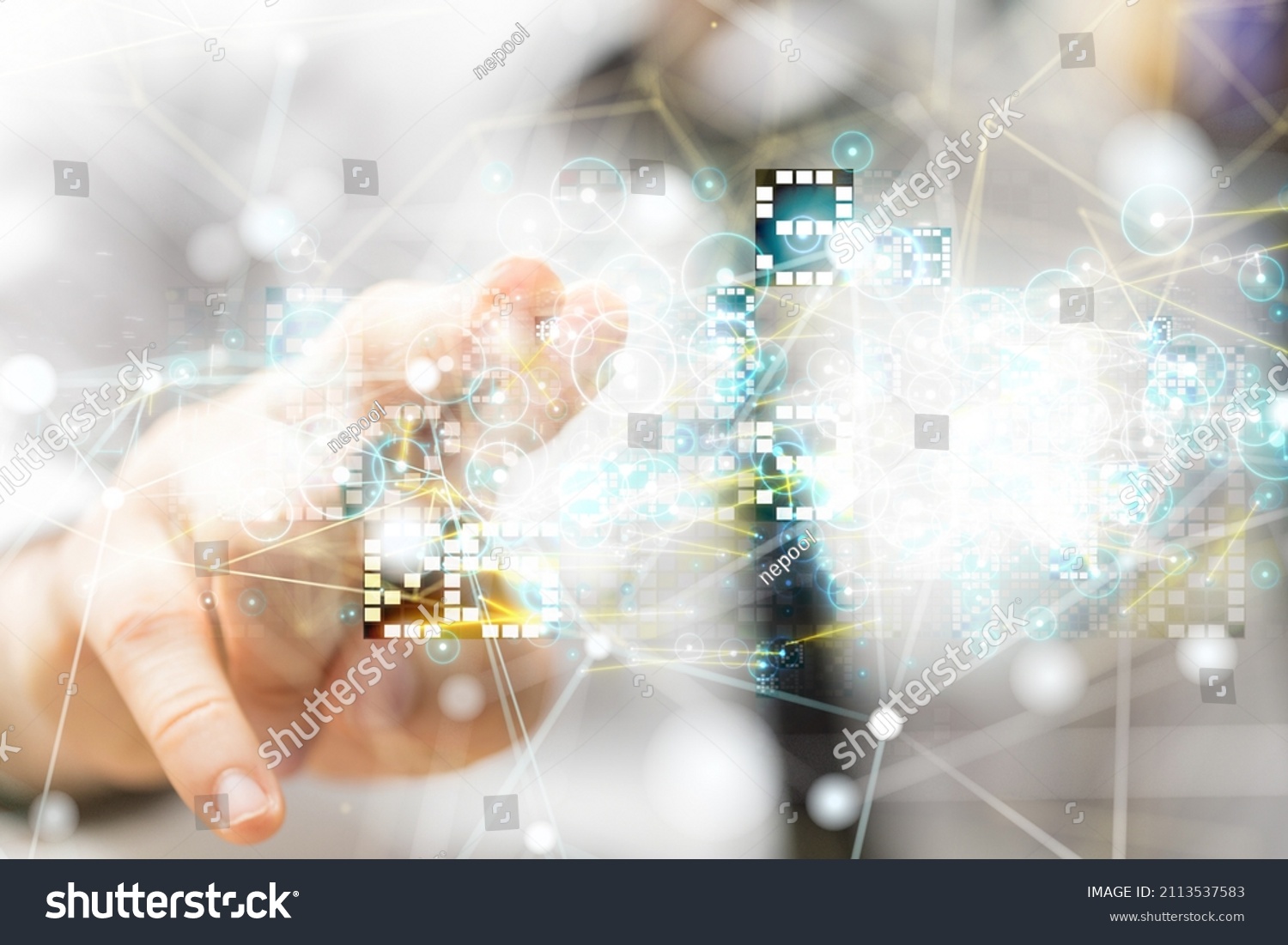 Touch Screen Technology Future Modern Touch Stock Illustration ...