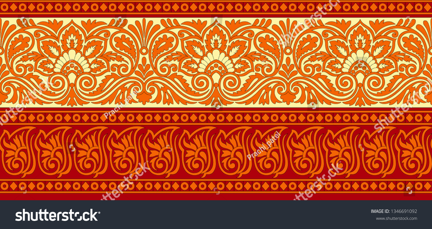 Traditional Border Pattern Stock Illustration 1346691092 | Shutterstock