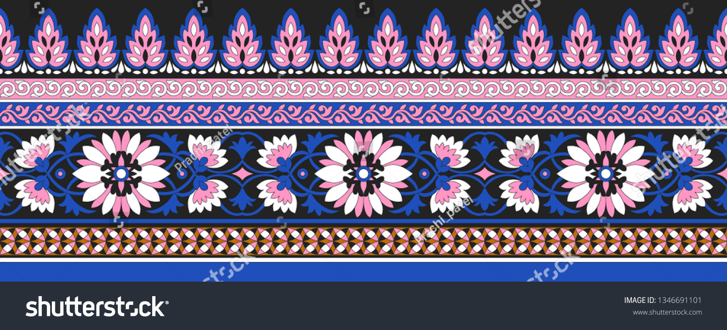 Traditional Border Pattern Stock Illustration 1346691101