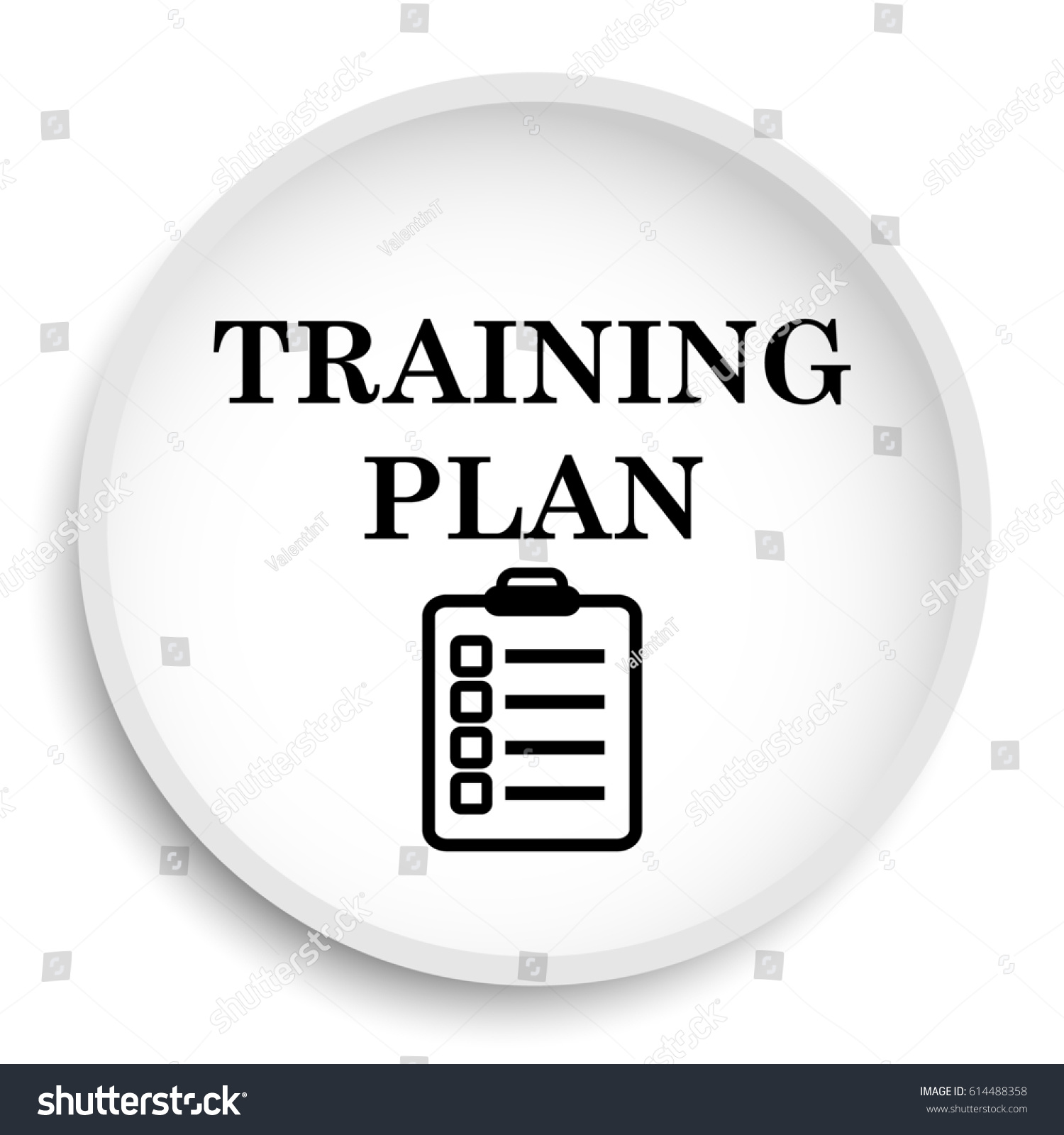 Training Plan Icon Training Plan Website Stock Illustration 614488358