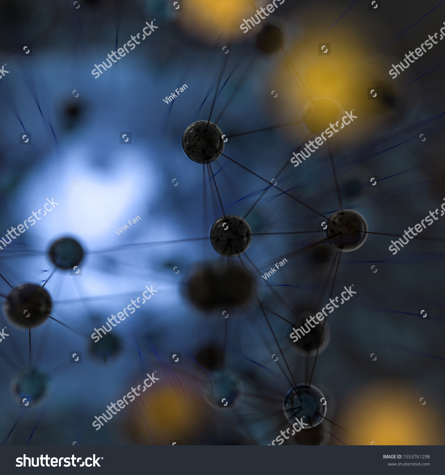 Transparent Cube Technical Connection 3d Rendering Stock Illustration ...