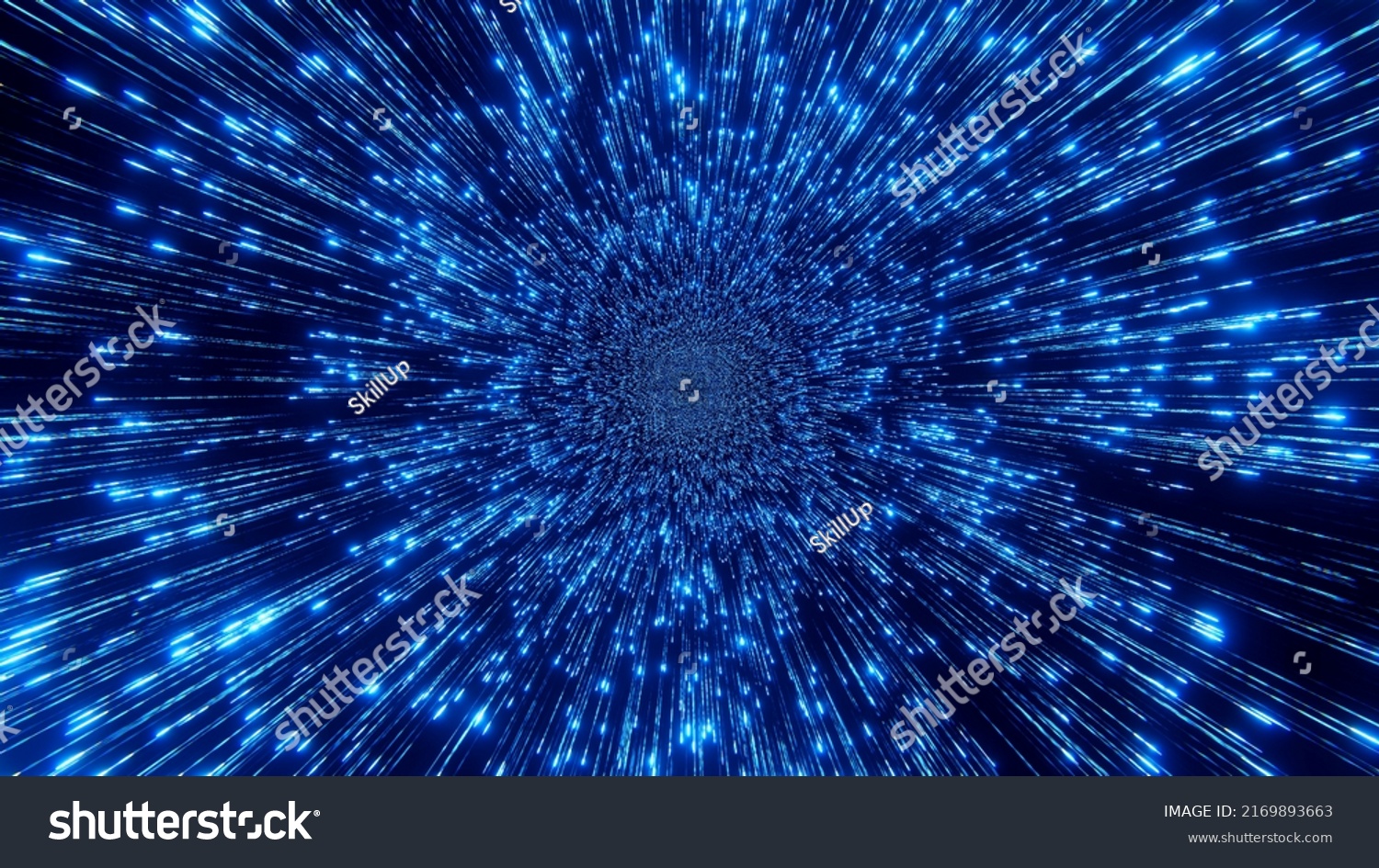 Travel Through Abstract Technology Binary Code Stock Illustration ...