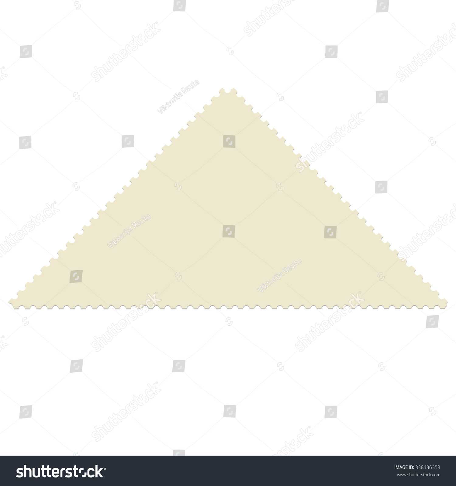 Triangular Post Stamp Template Empty Postage Stock Illustration ...