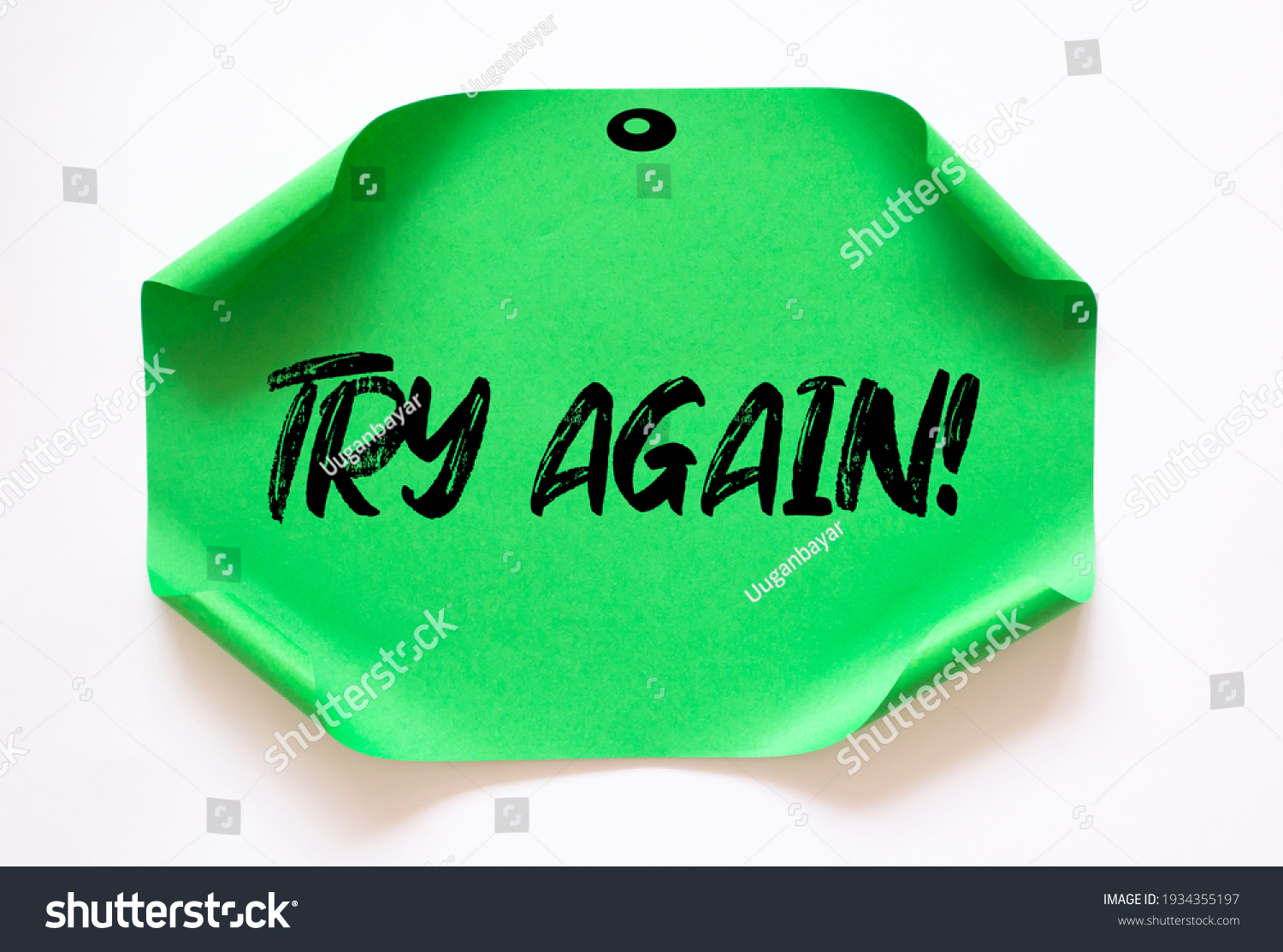 Try Again Write On Sticky Notes Stock Photo 1934355197 | Shutterstock