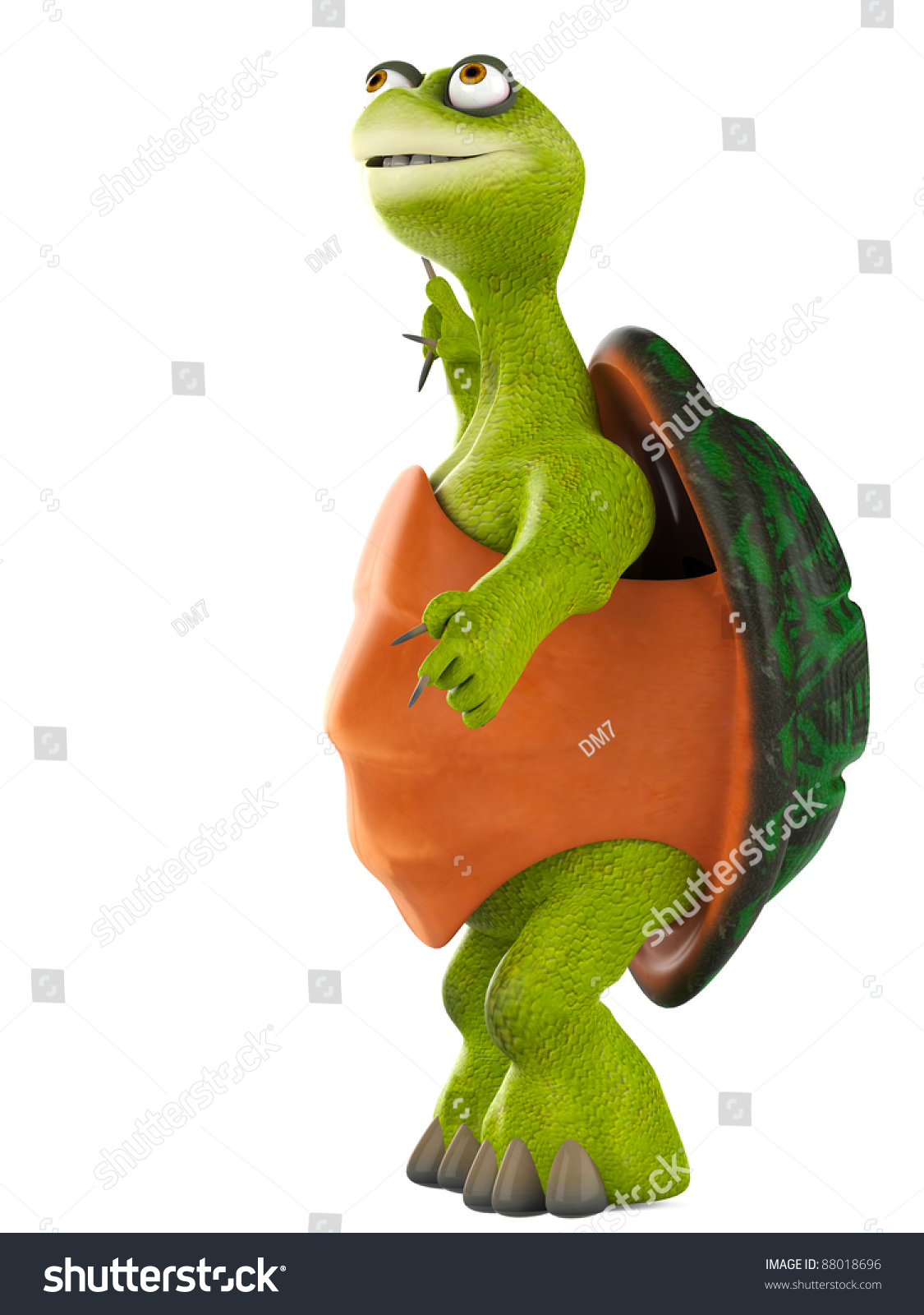 Turtle Looking Stock Illustration 88018696