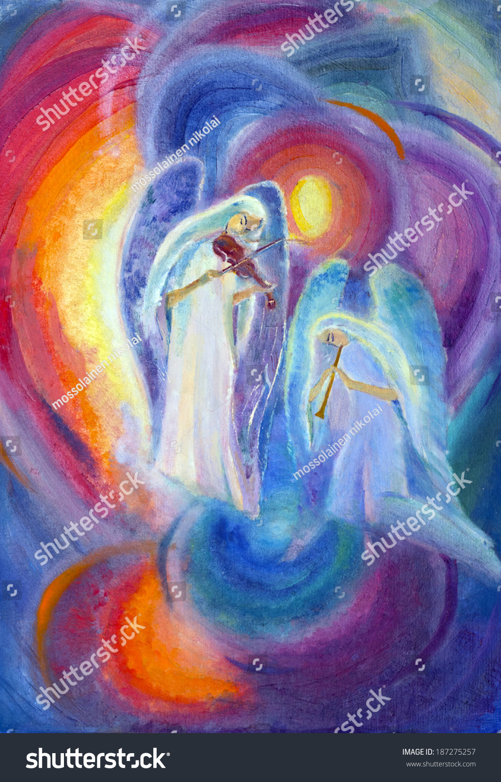 Two Angels Playing Musical Instruments Stock Photo 187275257 : Shutterstock Two Angels Playing Musical Instruments Stock Photo 187275257 : Shutterstock