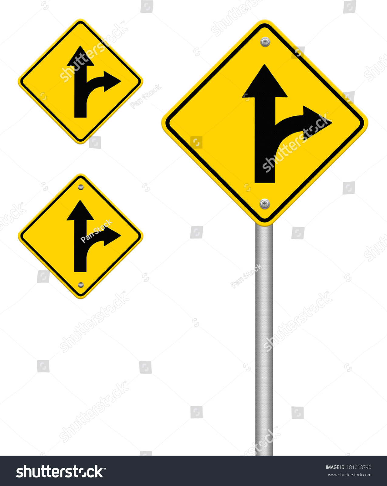 Two Intersection Sign Stock Illustration 181018790 | Shutterstock