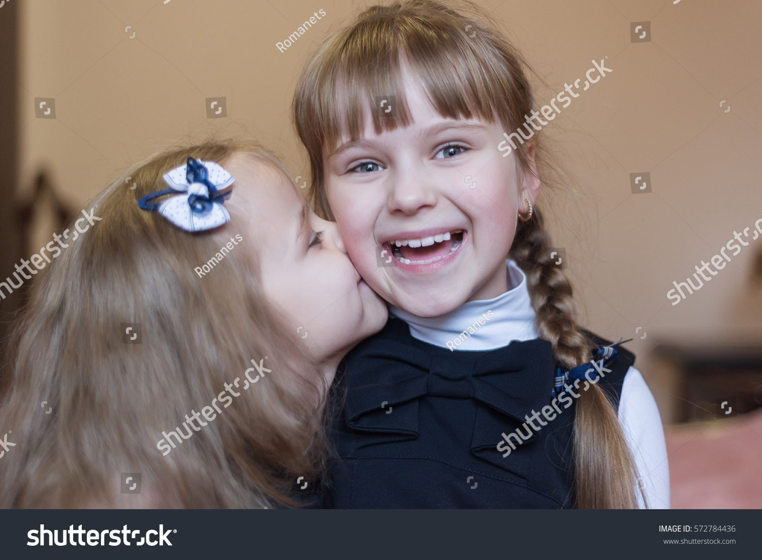 Two Little Girls Sisters Kissing On Stock Photo 572784436 | Shutterstock Two Little Girls Sisters Kissing On Stock Photo 572784436 | Shutterstock