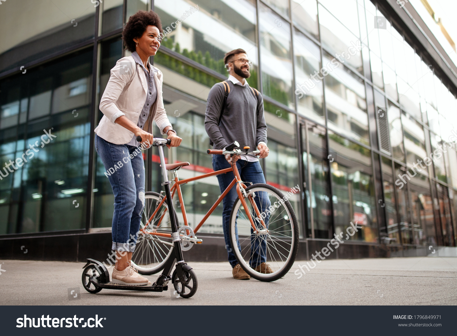 Two Smiling Business People Driving Electric Stock Photo 1796849971 ... Two Smiling Business People Driving Electric Stock Photo 1796849971 ...