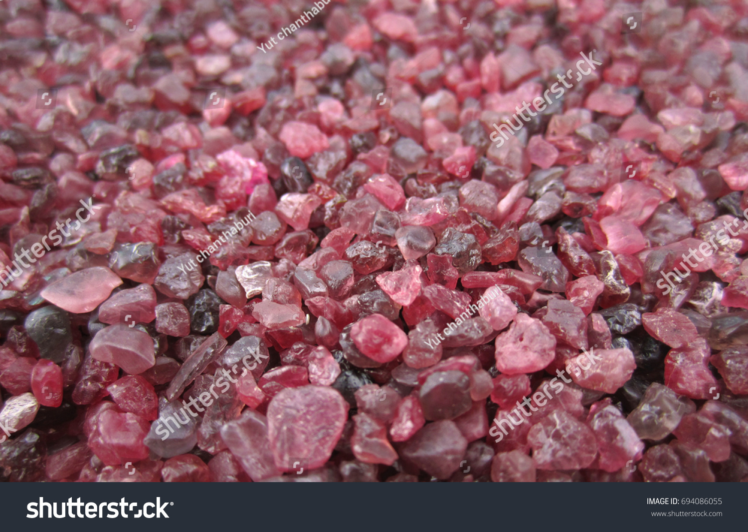 Uncut Ruby Gemstonered Background Stock Photo 694086055 | Shutterstock