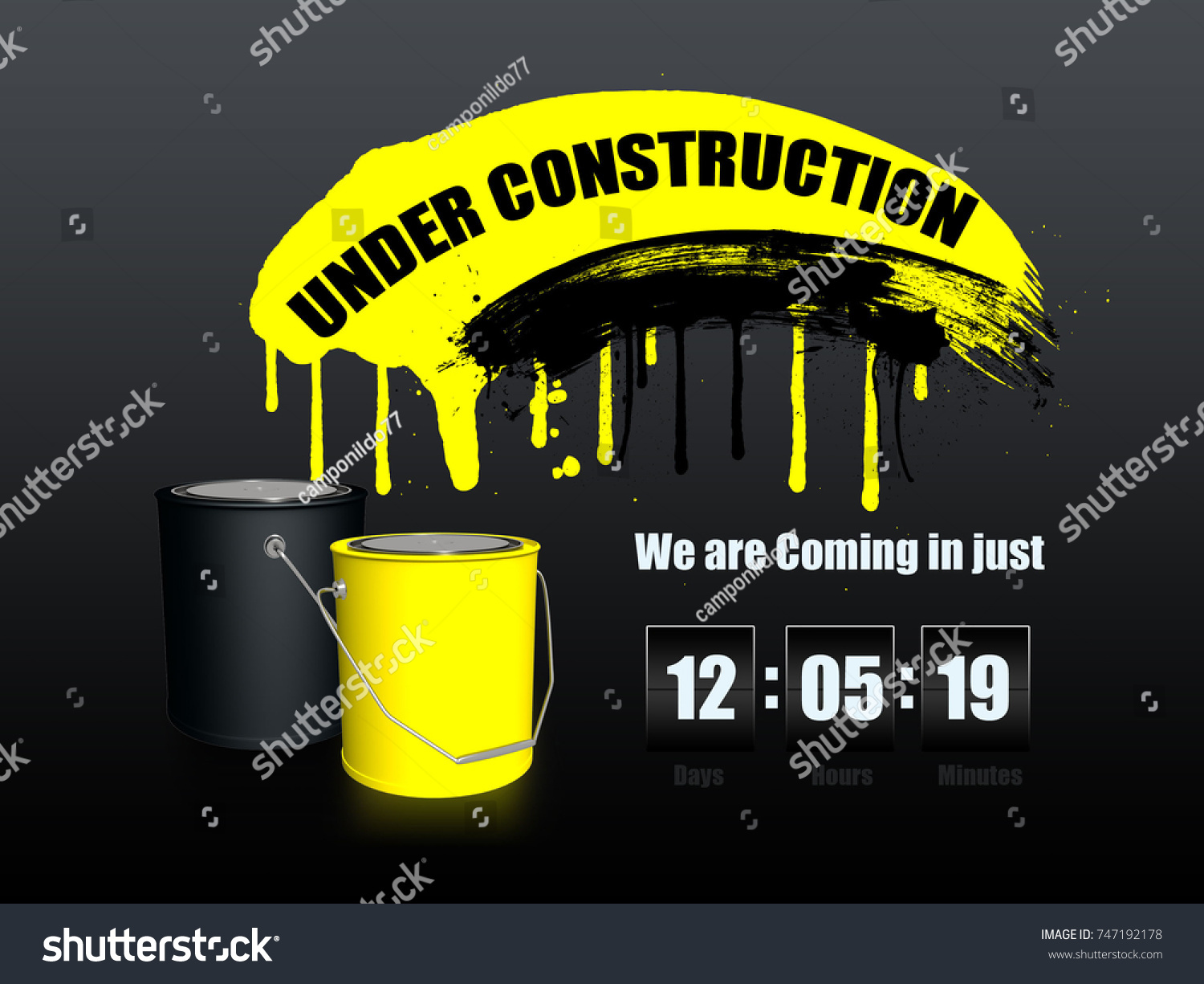Under Construction Website Background Stock Illustration 747192178
