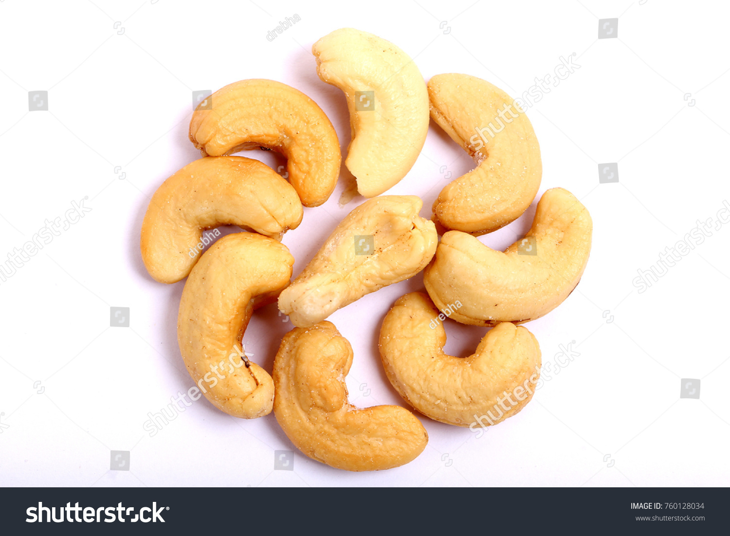 Unshelled Roasted Salted Cashew Nuts Isolated Stock Photo 760128034 ... Unshelled Roasted Salted Cashew Nuts Isolated Stock Photo 760128034 ...