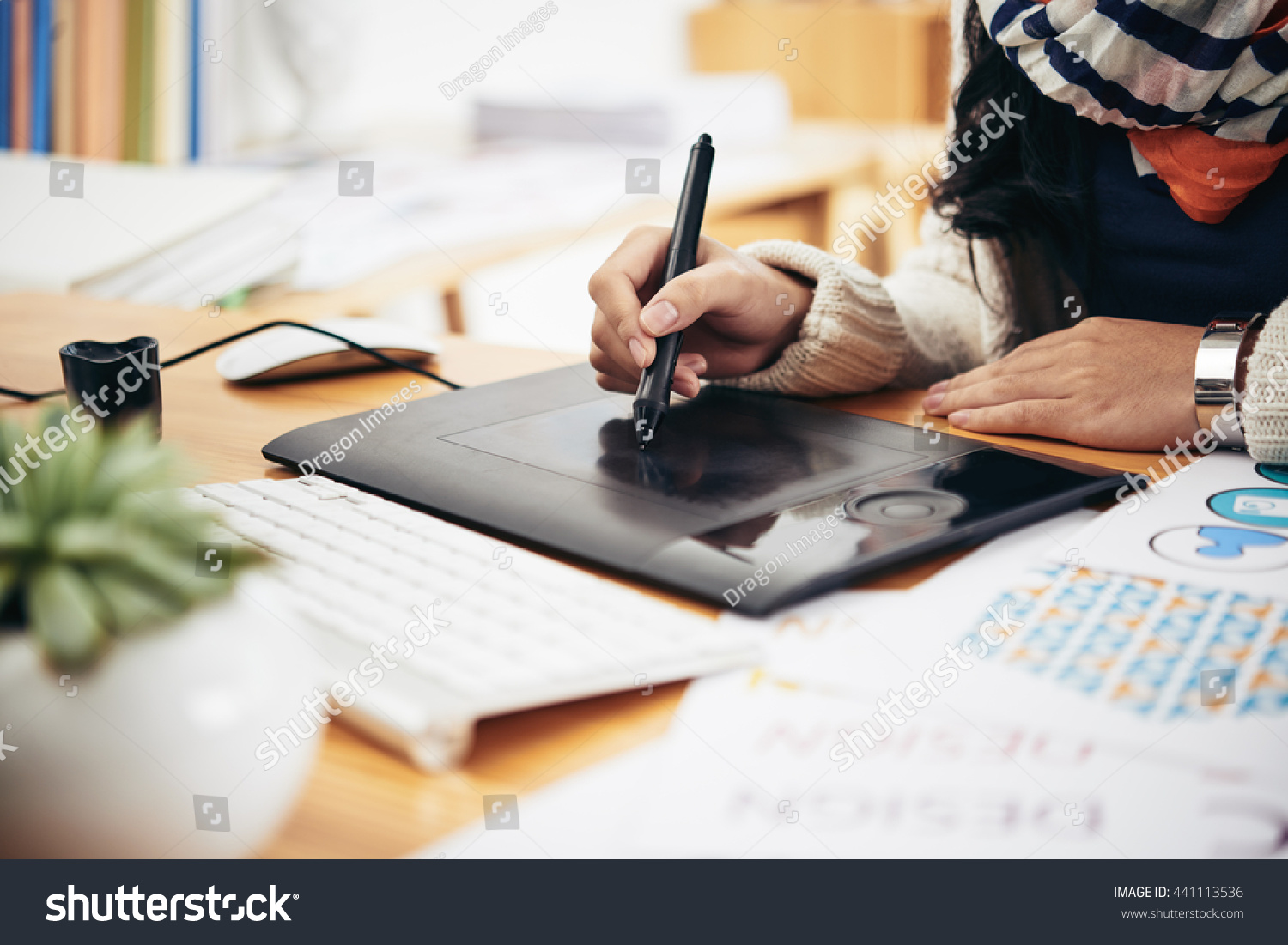 Using Graphic Tablet Stock Photo (Edit Now) 441113536