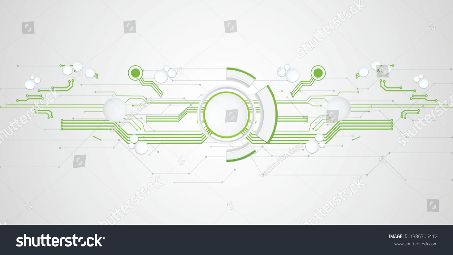 Vector Illustration Hitech Digital Technology Scheme Stock Illustration ...