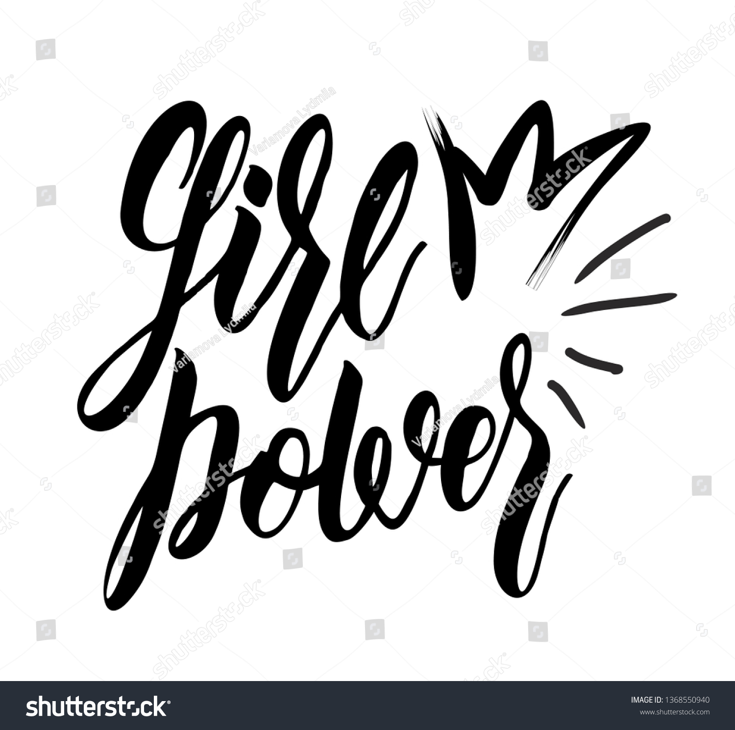 Vector Illustration Simple Style Handlettering Phrase Stock