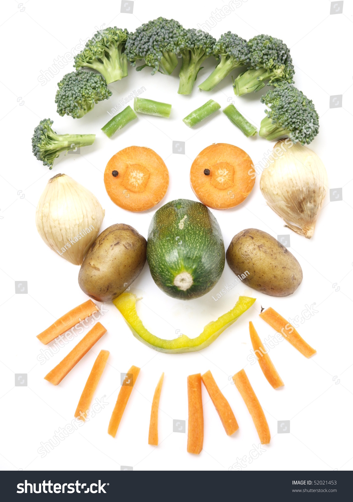 Vegetable Face Stock Photo 52021453 : Shutterstock