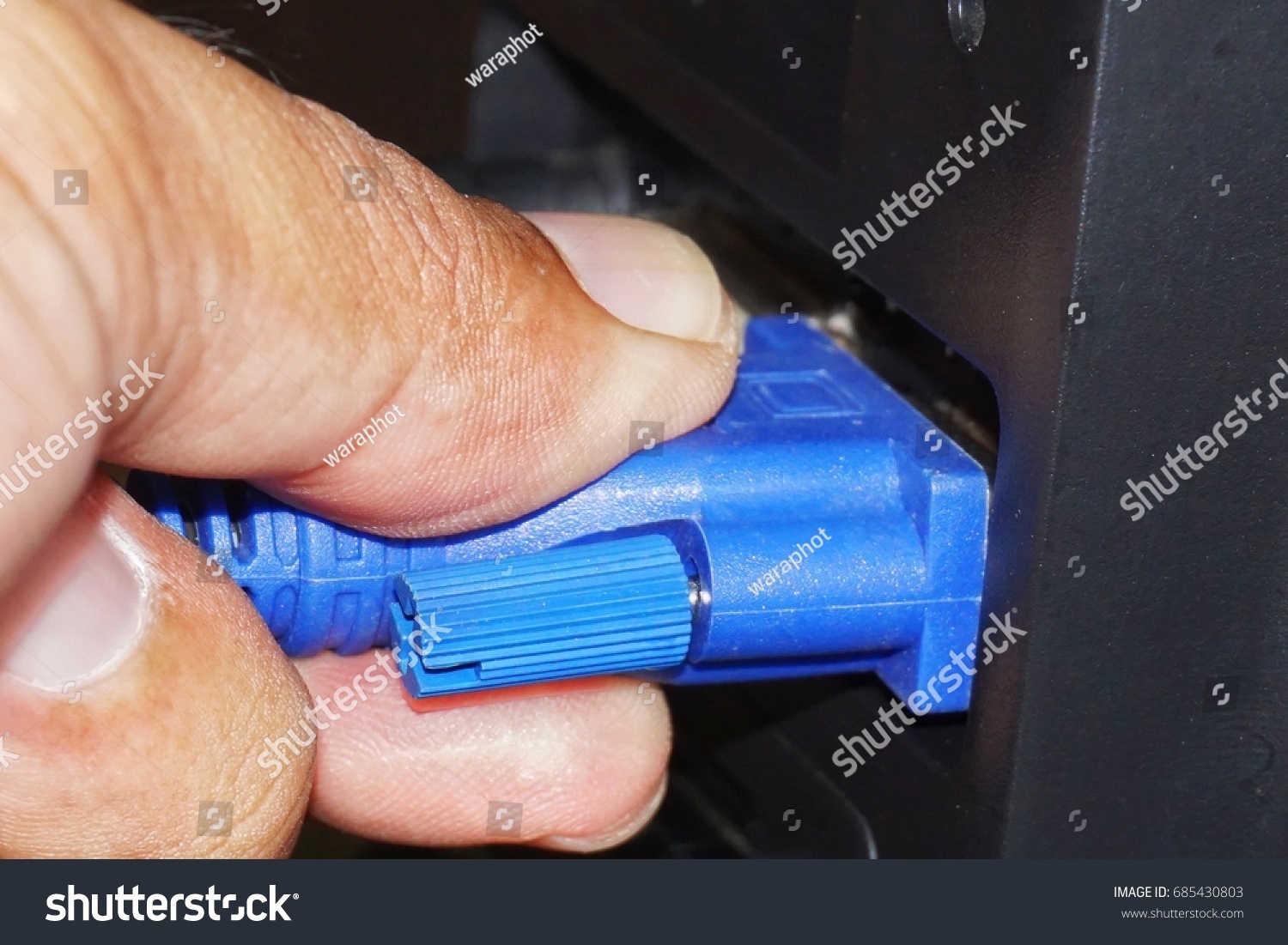 Vga Cable Connector Cable Connection Computer Stock Photo 685430803 ...