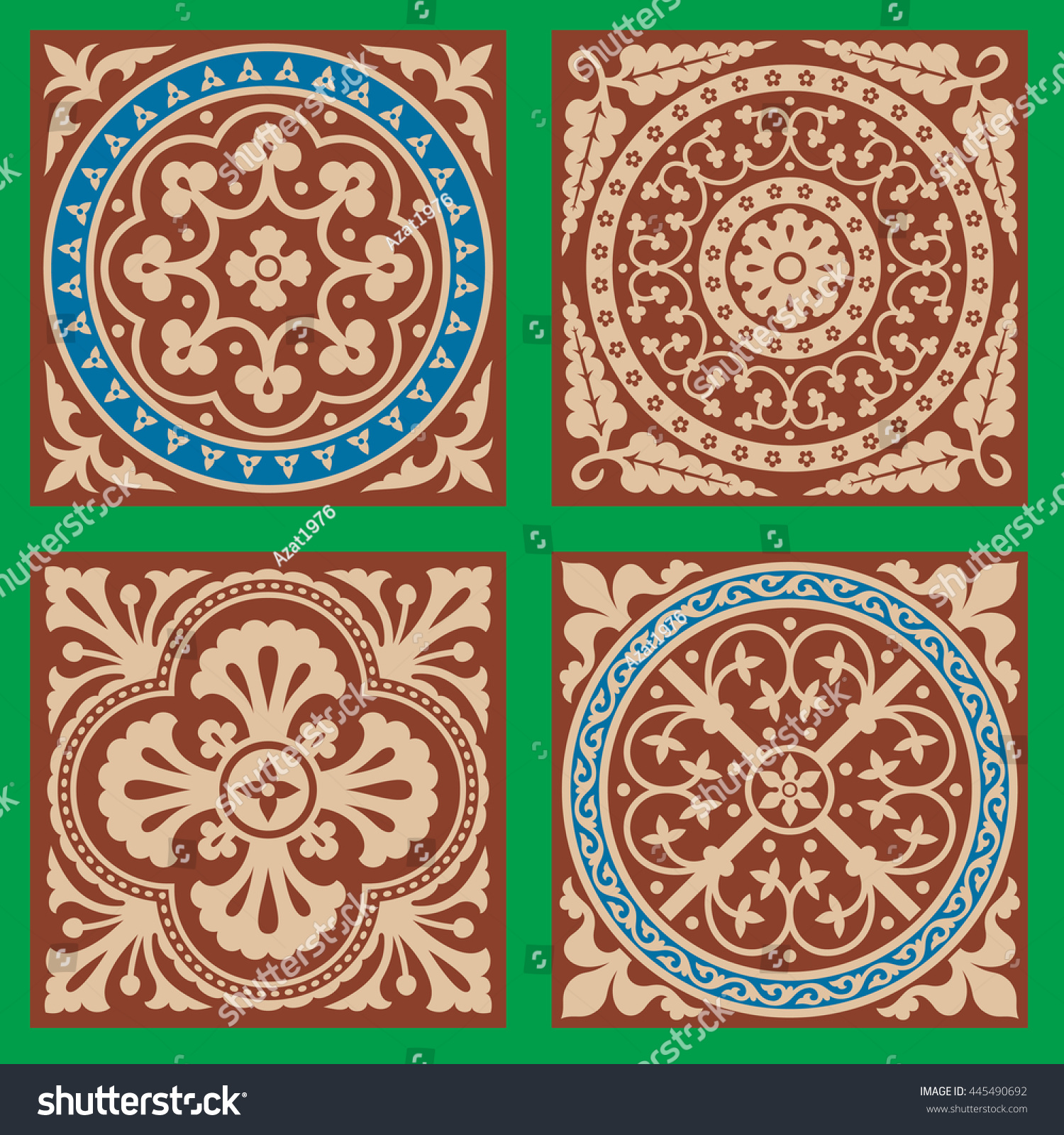 Victorian Design Patterns Set Stock Illustration 445490692 | Shutterstock