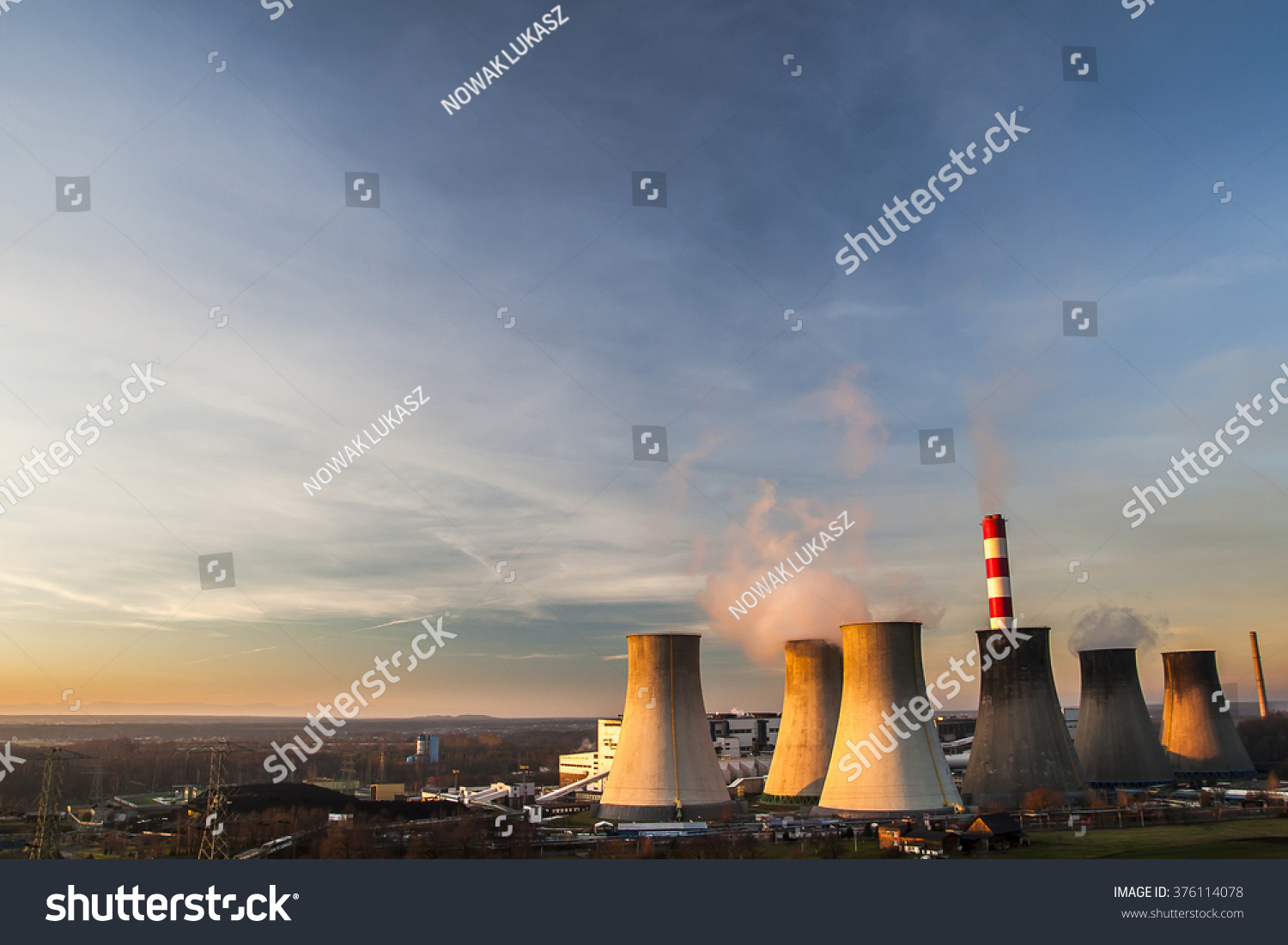 View Power Plant Laziska Stock Photo (Edit Now) 376114078 View Power Plant Laziska Stock Photo (Edit Now) 376114078