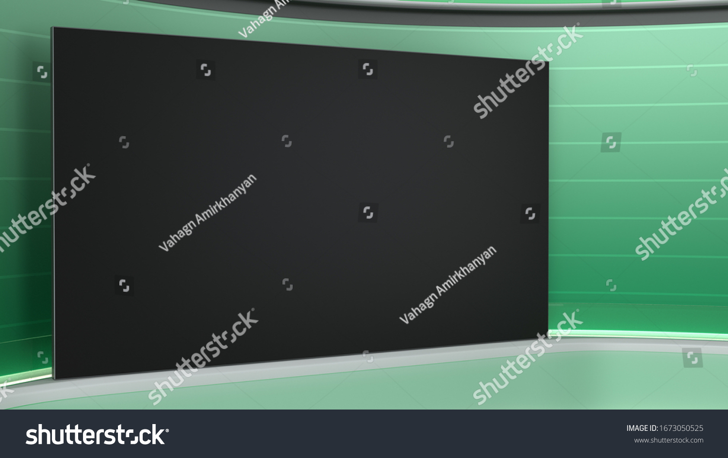 Virtual Studio 백그라운드 3d 렌더링 스톡 일러스트 1673050525 | Shutterstock
