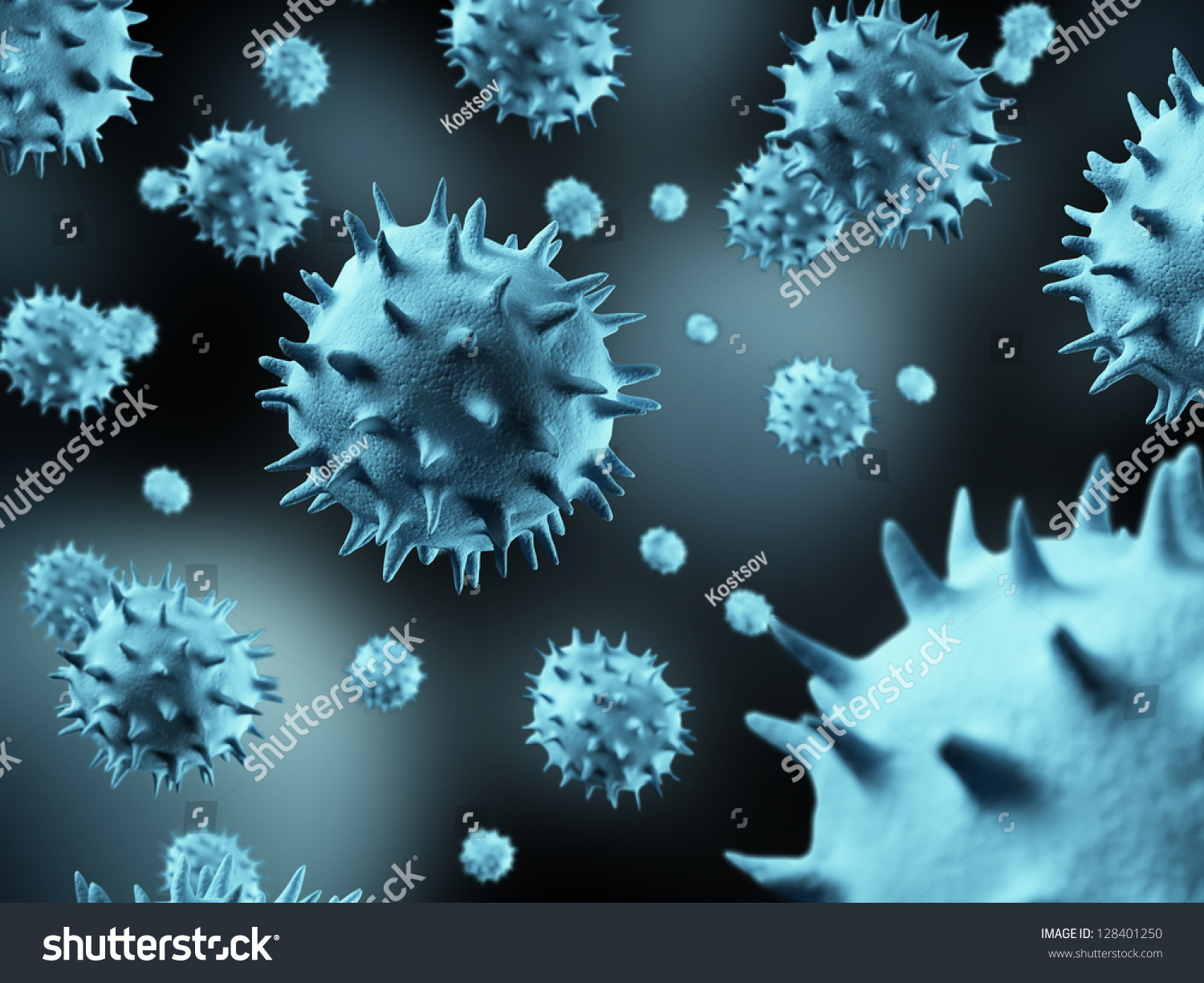 Virus Microscope Stock Photo 128401250 : Shutterstock