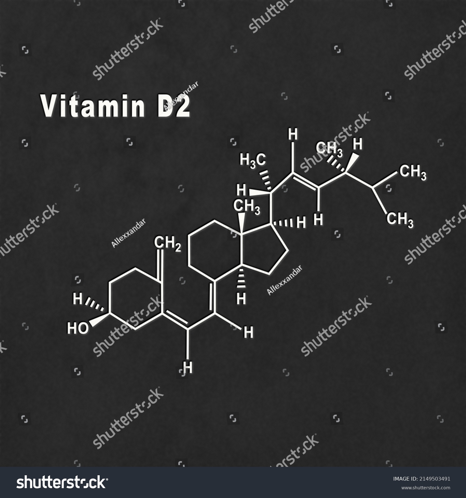 Vitamin D2 Structural Chemical Formula White Stock Illustration ... Vitamin D2 Structural Chemical Formula White Stock Illustration ...