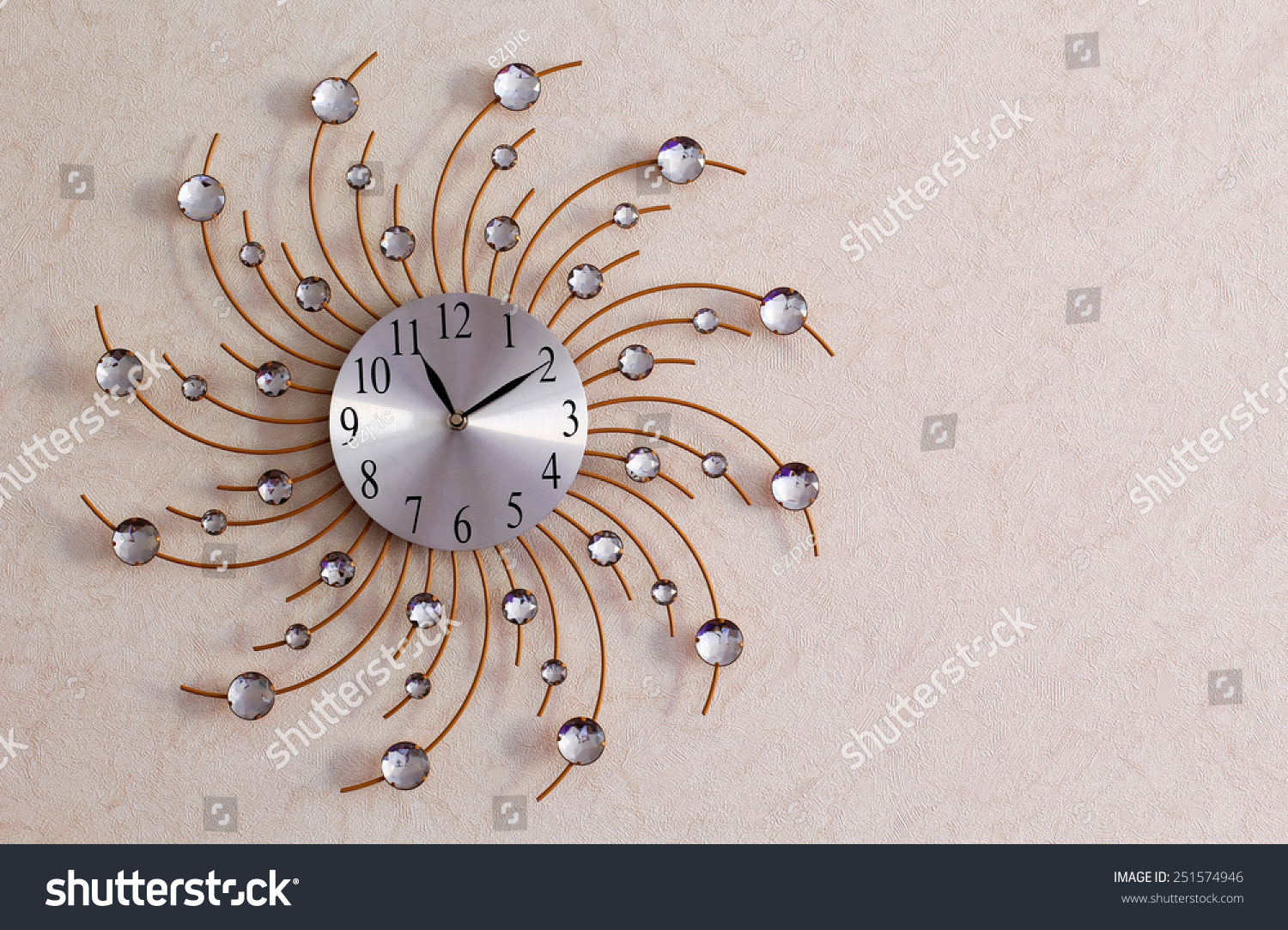 Wall Clock Sun Rays Stock Photo (Edit Now) 251574946