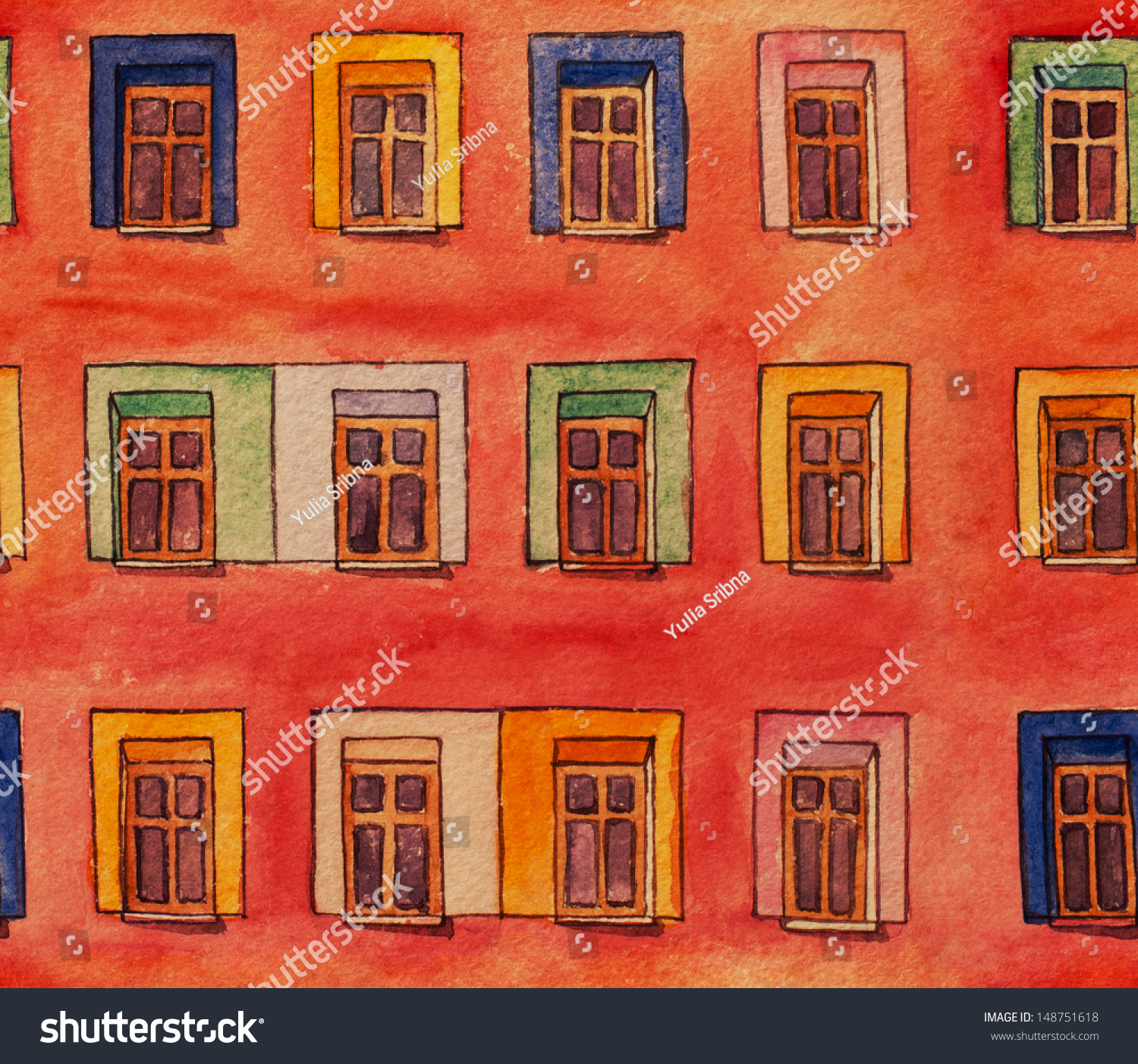 Wall Windows Seamless Pattern Stock Illustration 148751618 | Shutterstock