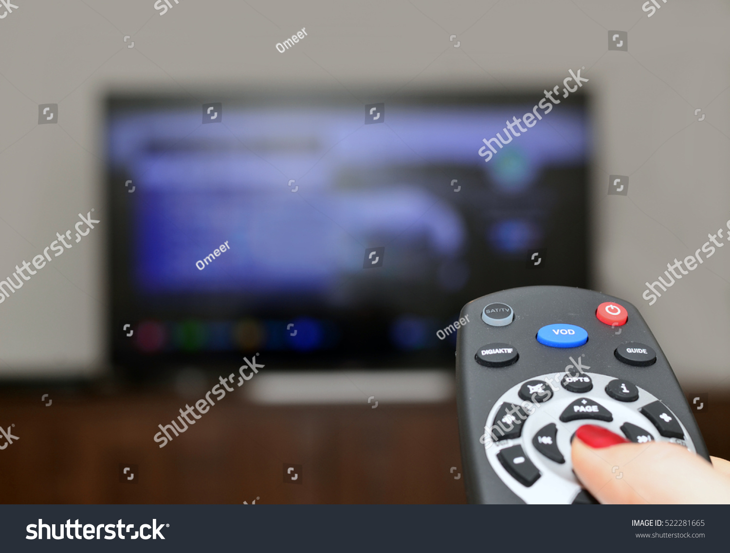 Watching Tv Using Remote Controller 스톡 사진 522281665 | Shutterstock