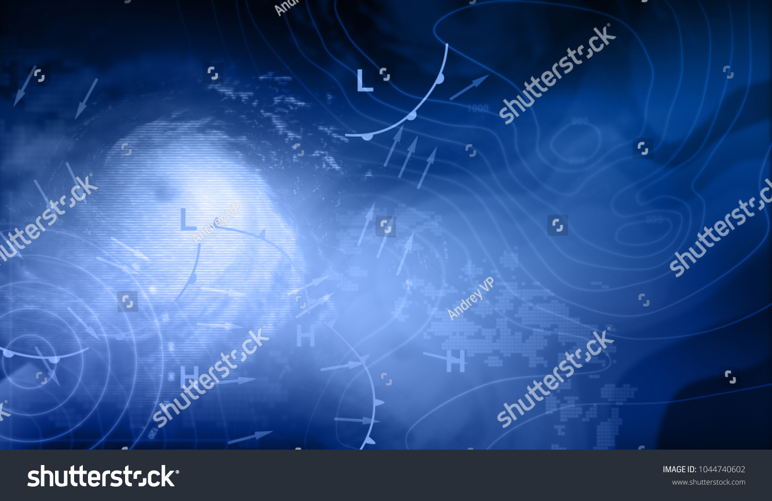 Weather Map 3d Rendering Stock Illustration 1044740602 | Shutterstock