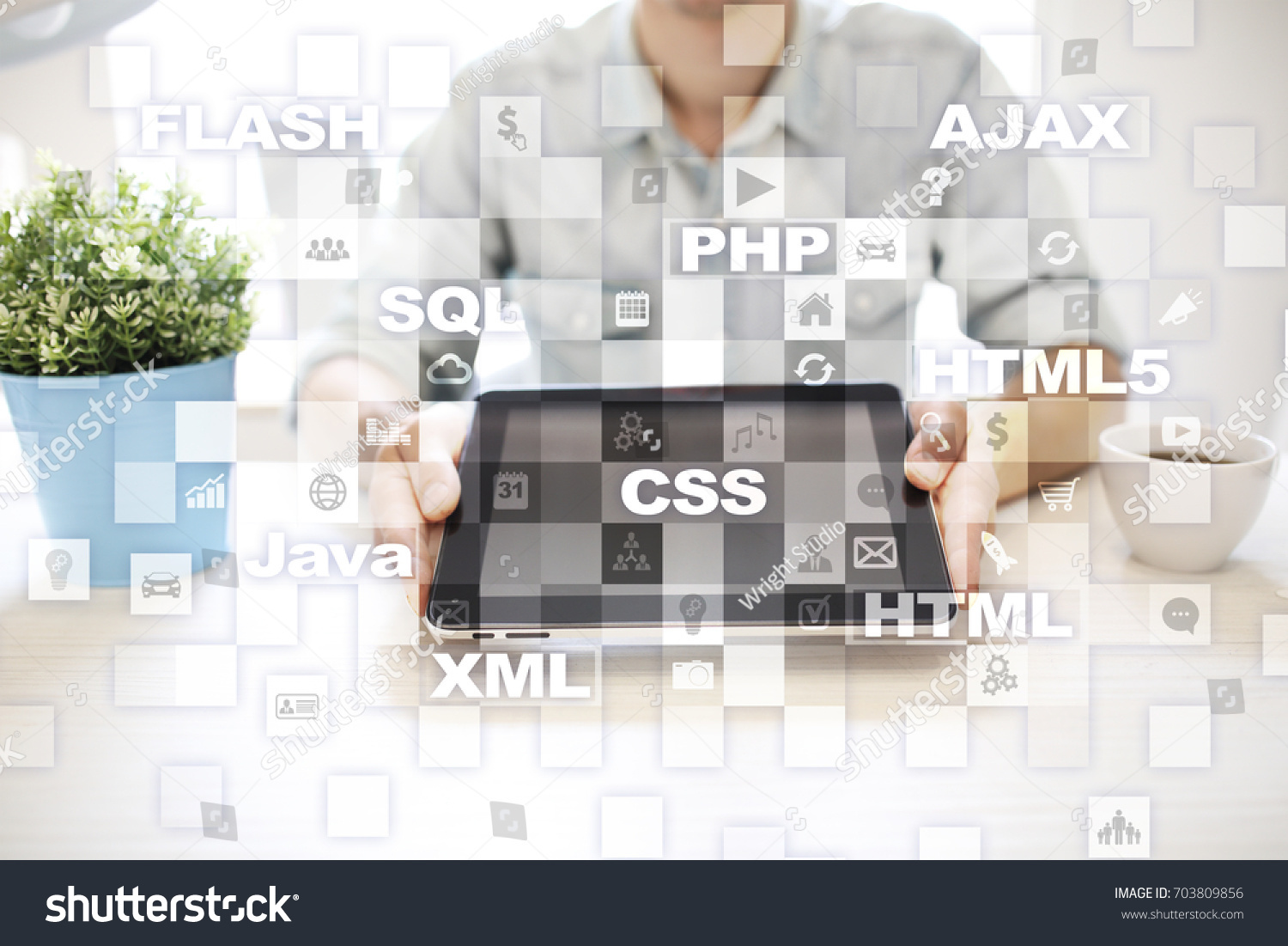 Web Development Programming Internet Technology Concept Stock Photo ...