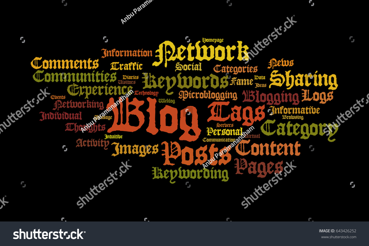 Web Log Word Cloud Stock Illustration 643426252 | Shutterstock
