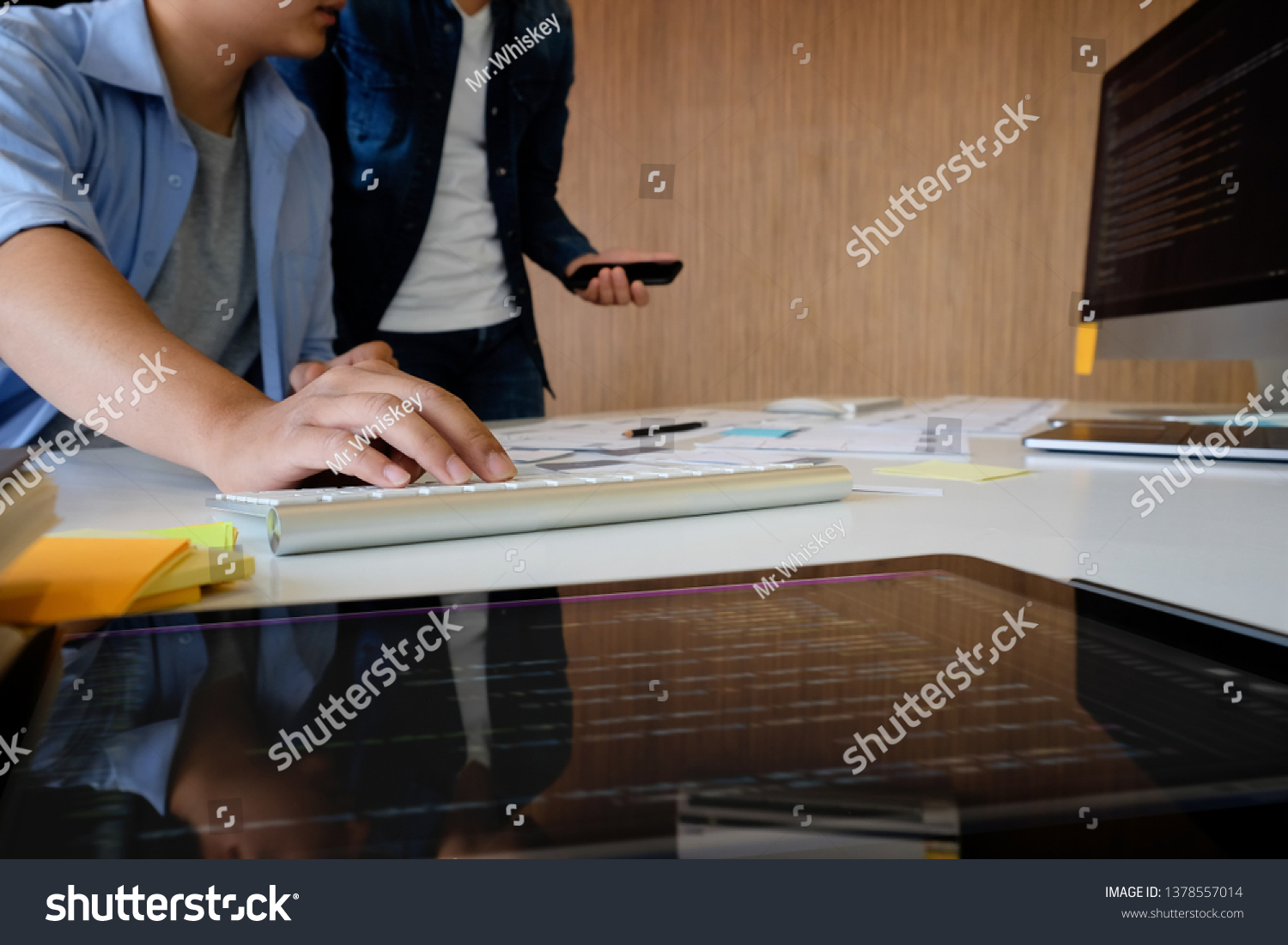 Website Designer Planning Application Development Draft Stock Photo ...