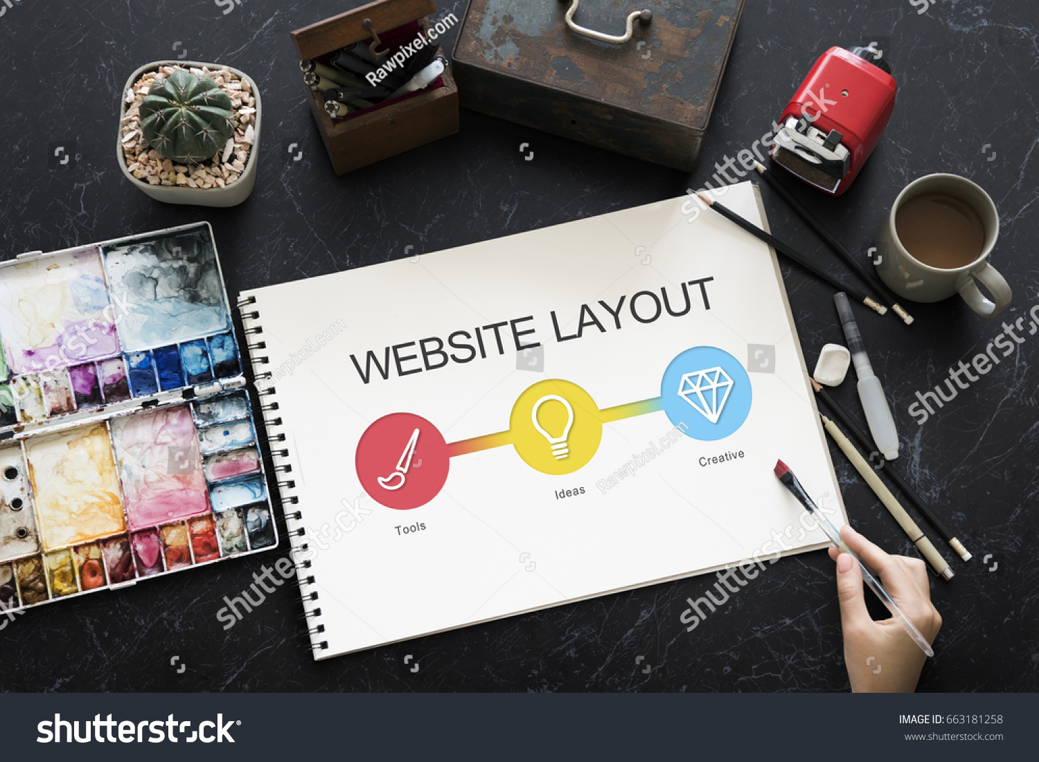 Website Template Content Develop Concept Stock Photo 663181258 ...