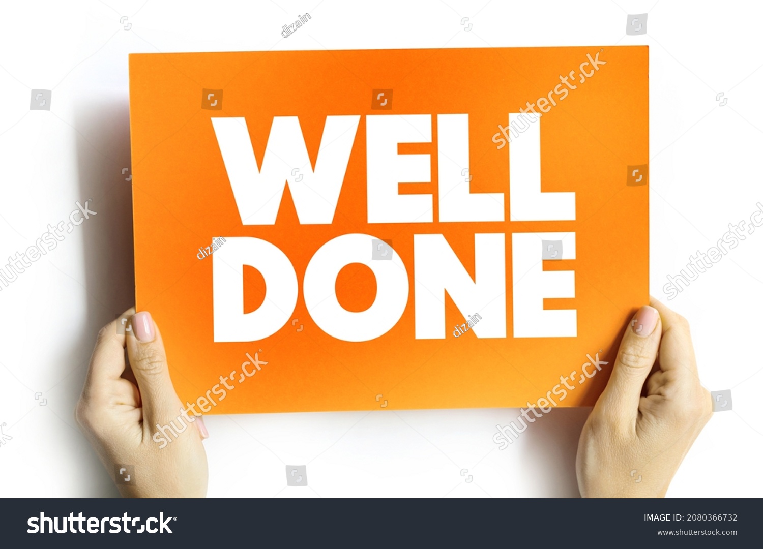 Well Done Text Card Concept Background Stock Photo (Edit Now) 2080366732 Well Done Text Card Concept Background Stock Photo (Edit Now) 2080366732