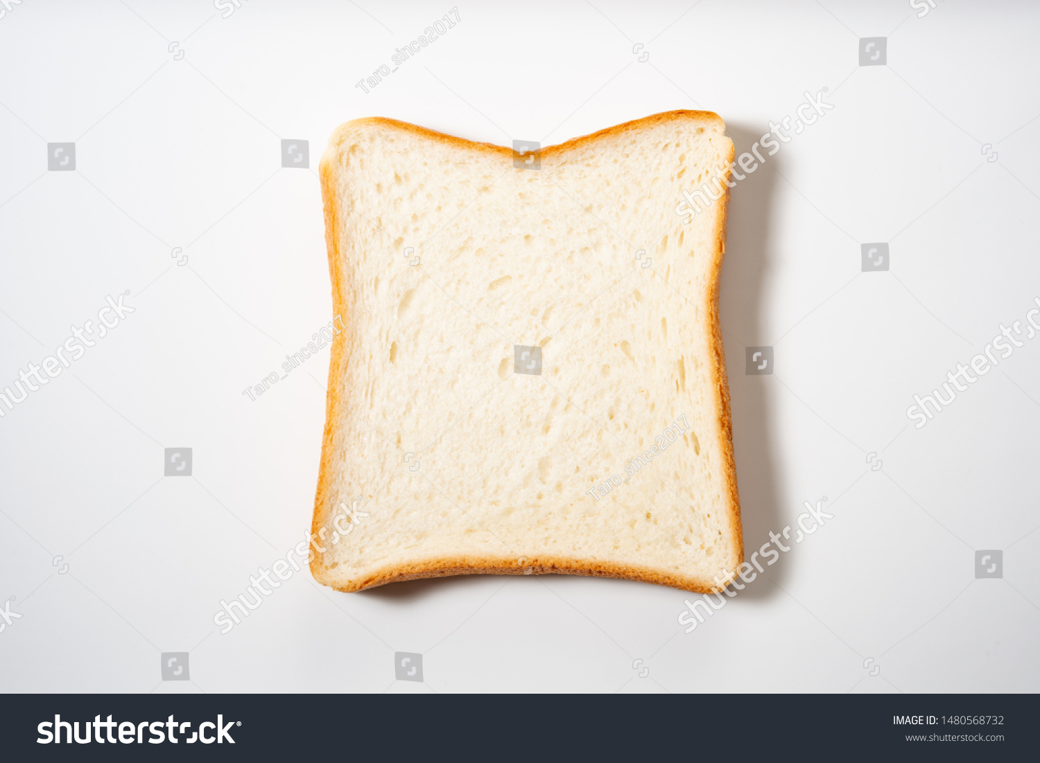 White Bread Slice White Background Stock Photo 1480568732 | Shutterstock