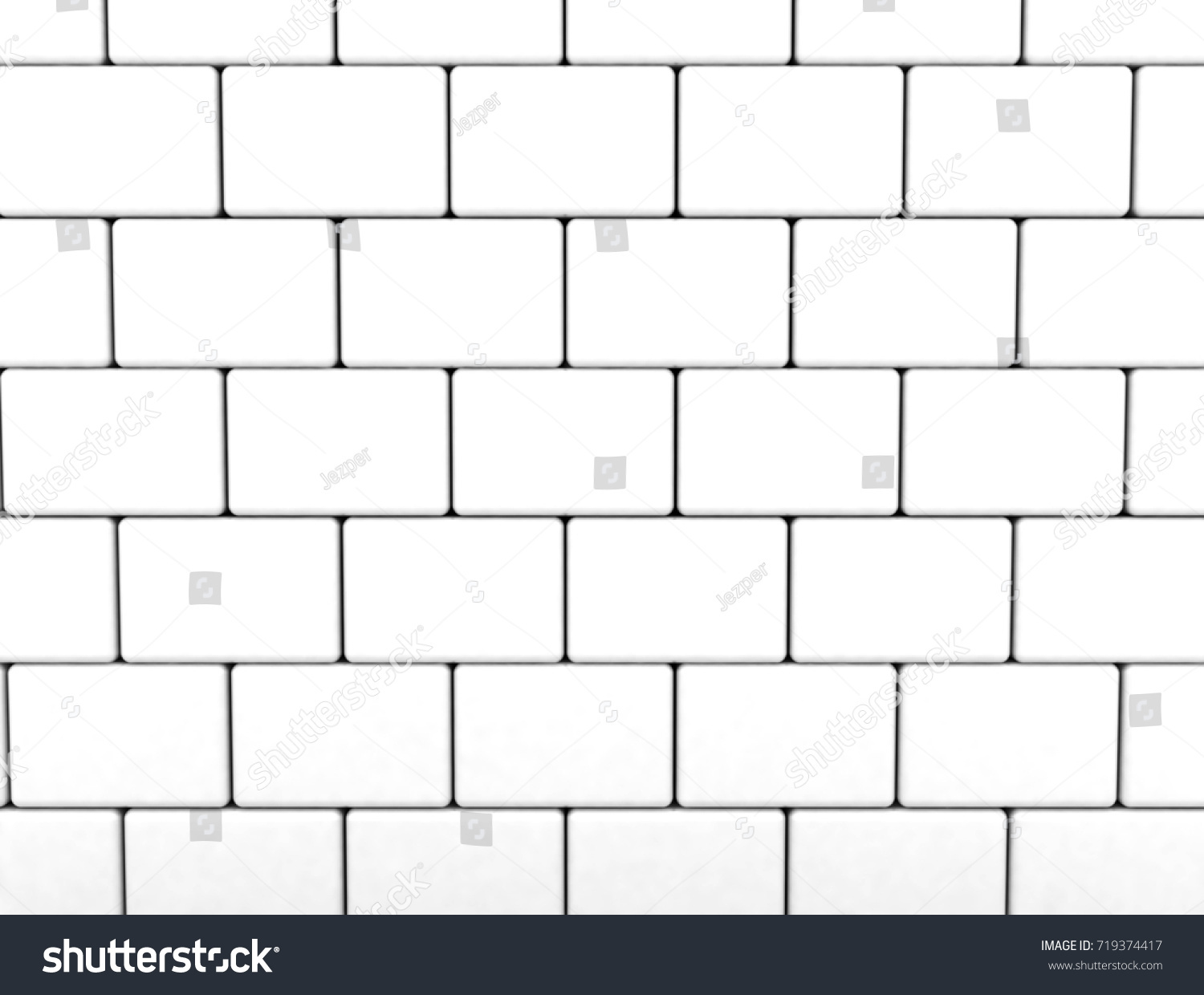 White Brick Wall Pattern 3d Render Stock Illustration 719374417 ...