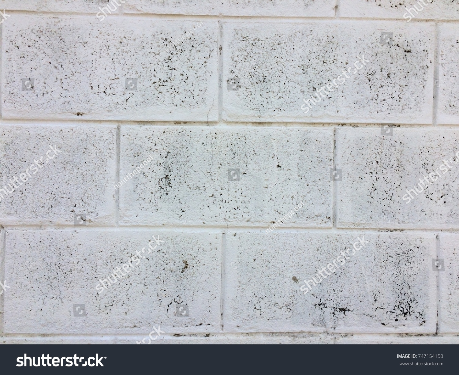 White Cement Block Wall Texture Pattern Stock Photo 747154150 ...