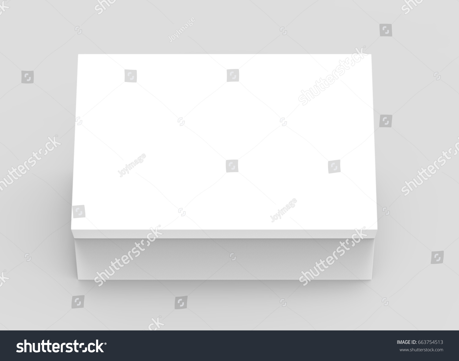 White 3d Rendering Blank Rectangular Box Stock Illustration 663754513 ...