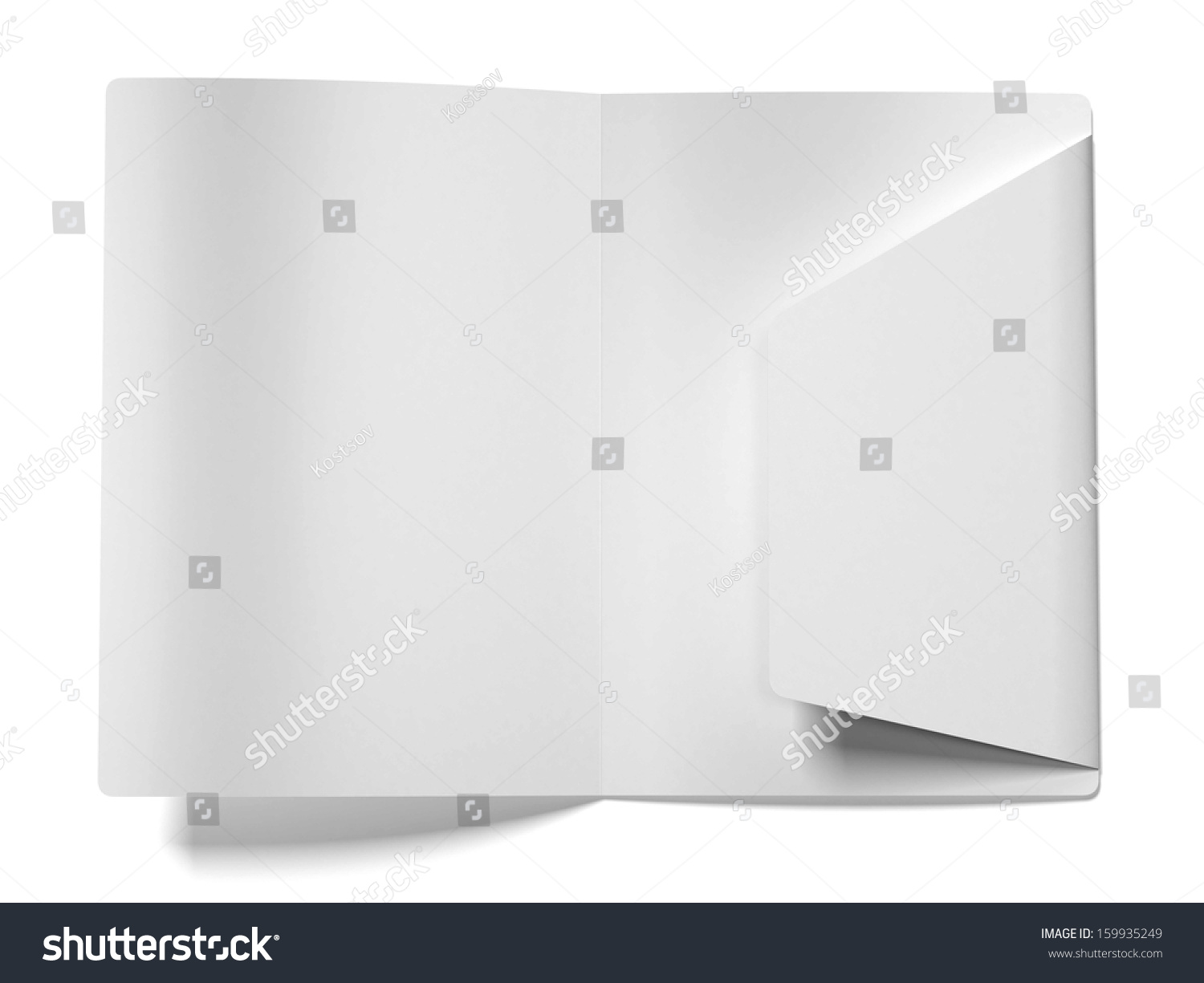 White Empty Open Folder Stock Illustration 159935249 | Shutterstock
