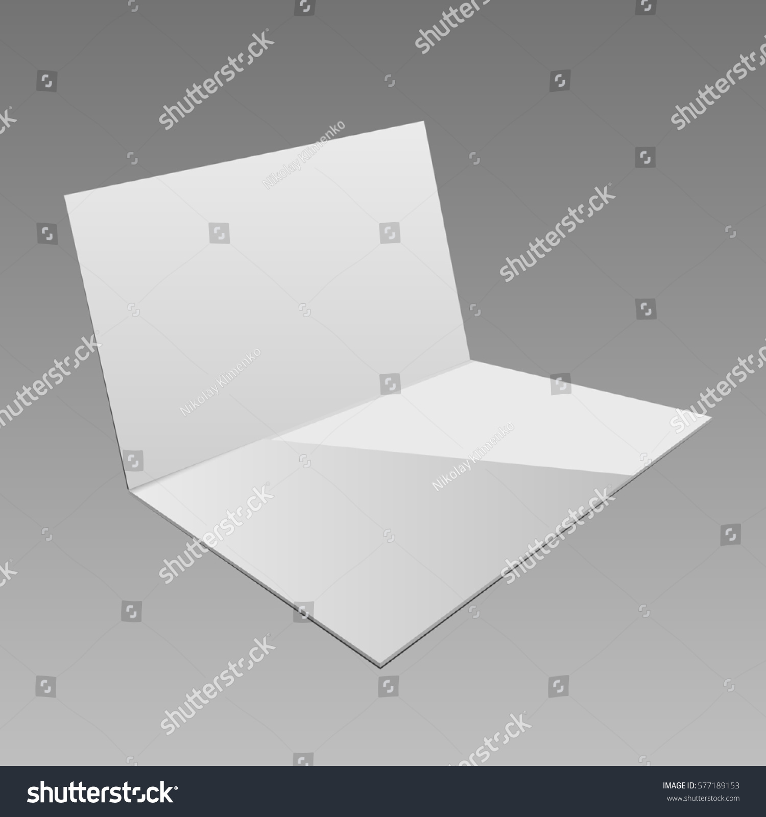 White Empty Open Folder Template Isolated Stock Illustration 577189153 ...