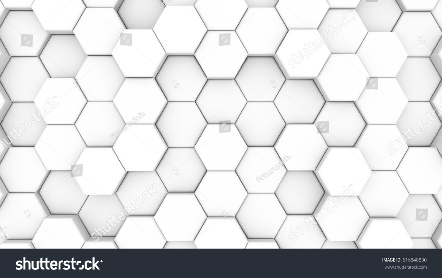 White Hexagon Pattern 3d Render: ilustrações stock 616848800 | Shutterstock