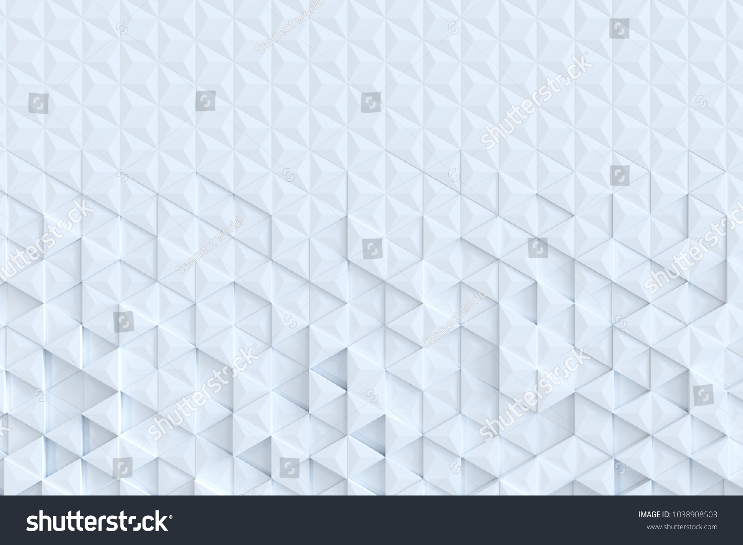 White Triangle Tiles Pattern 3d Rendering Stock Illustration 1038908503 ...