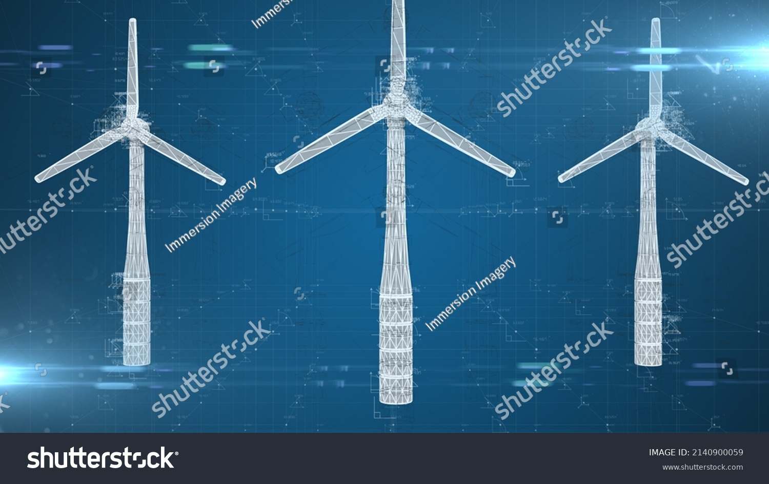Wind Turbine Windmill Alternative Renewable Energy Stock Illustration ...
